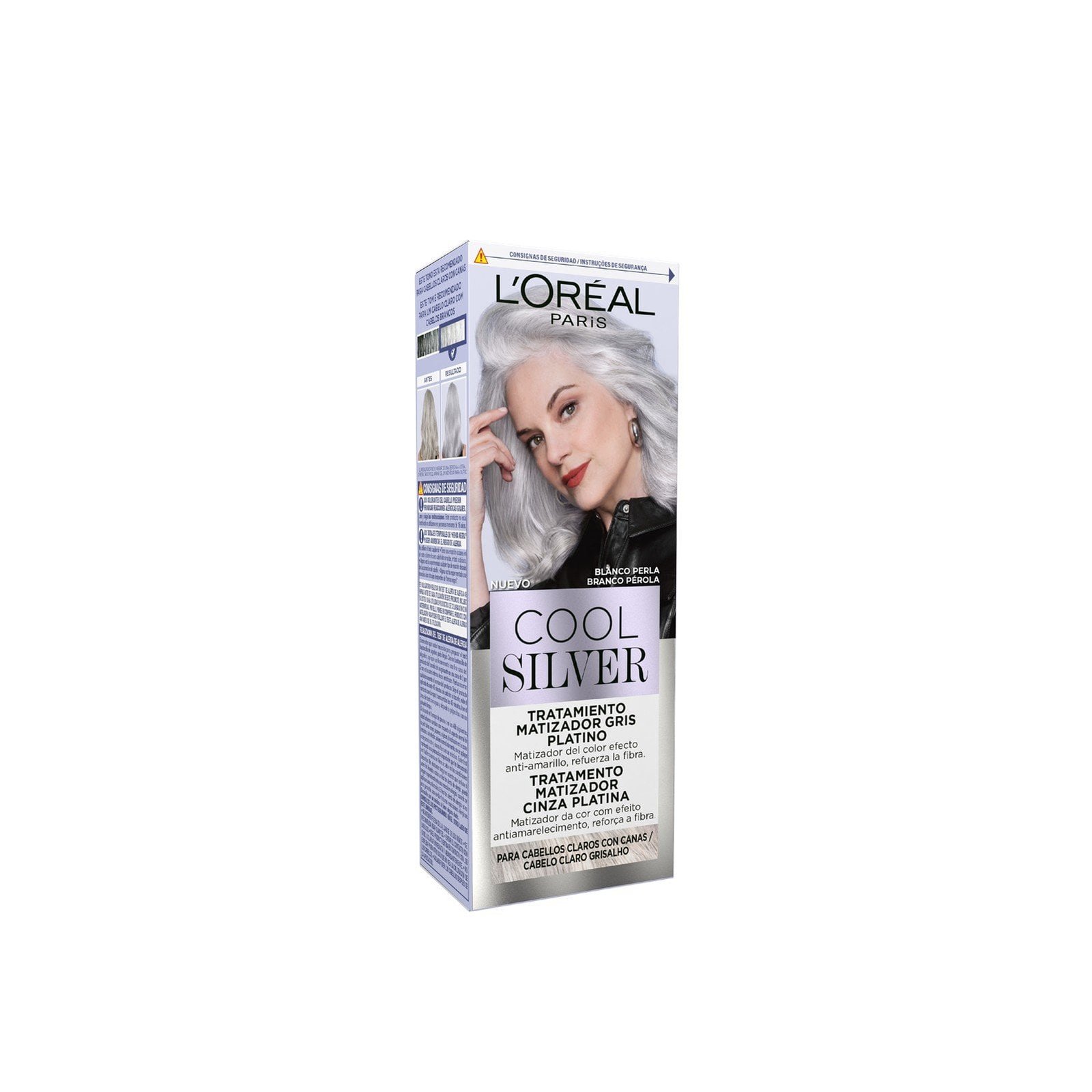 L'Oréal Paris Cool Silver Platinum Grey Treatment Pearl White 114ml (3 ...