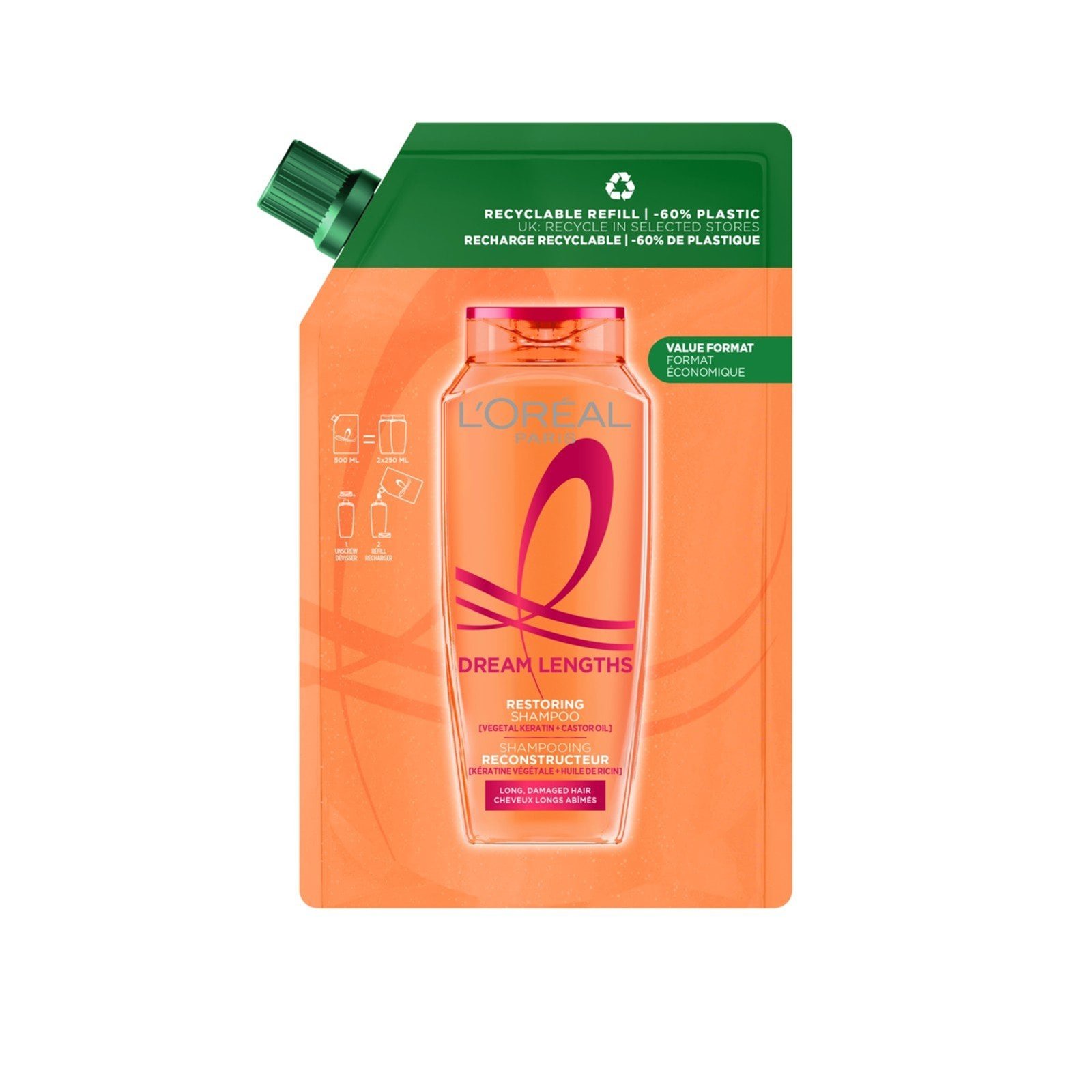 L'Oréal Paris Elvive Dream Long Shampoo Refill 500ml Philippines