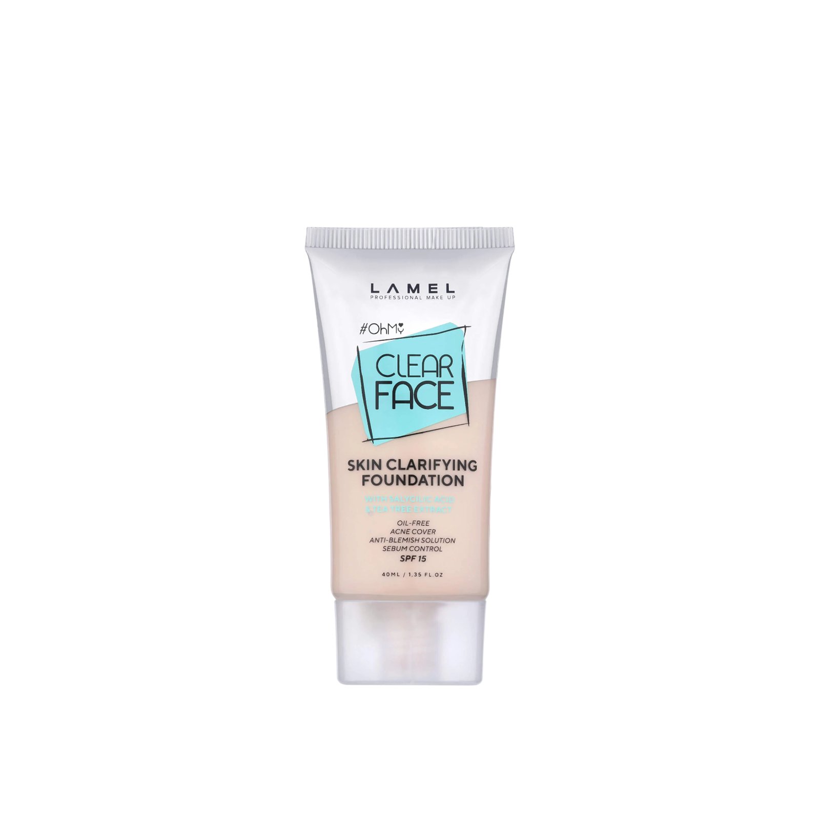 Lamel Oh My Clear Face Skin Clarifying Foundation SPF15 401 Soft Beige ...