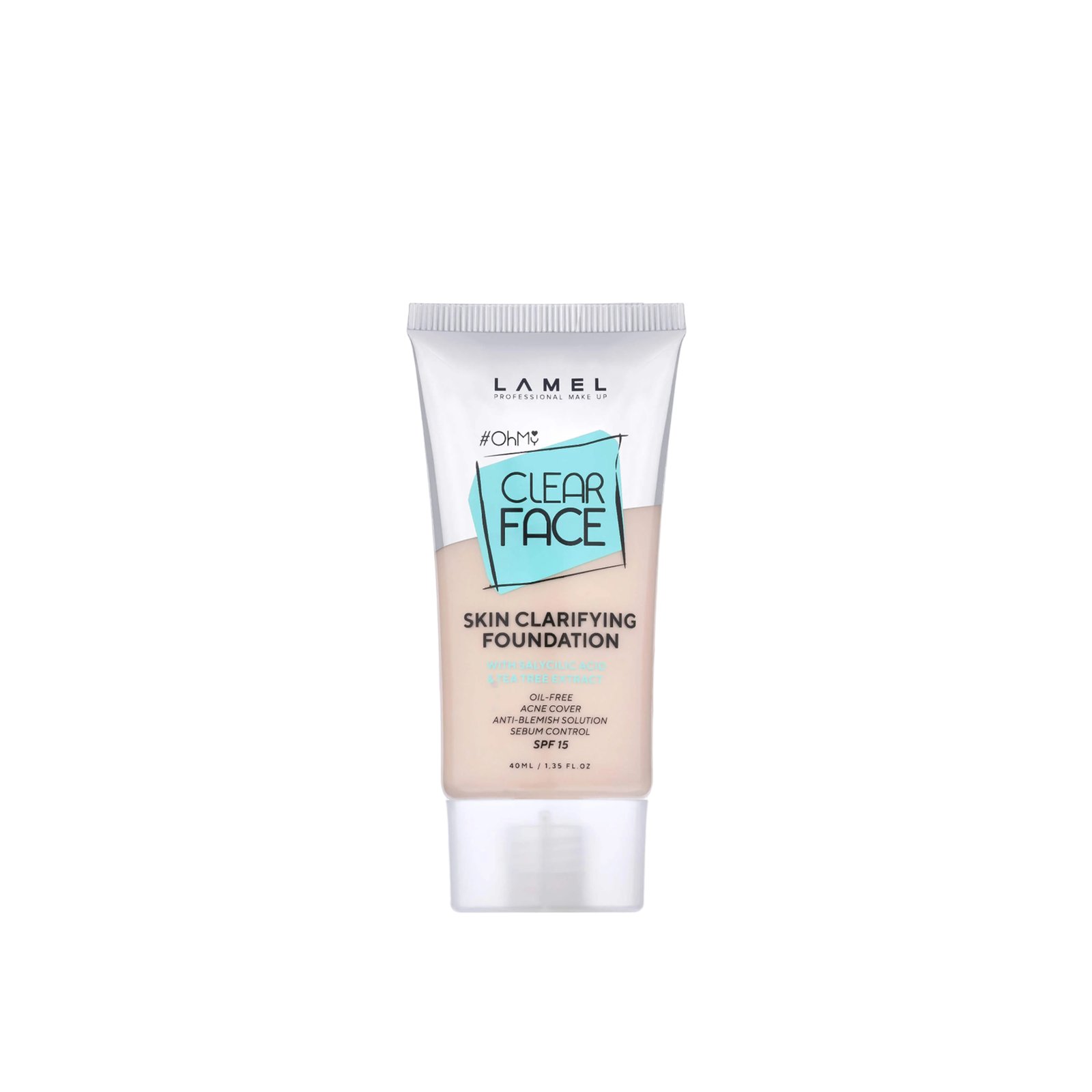 Lamel Oh My Clear Face Skin Clarifying Foundation SPF15 402 Deep Beige ...