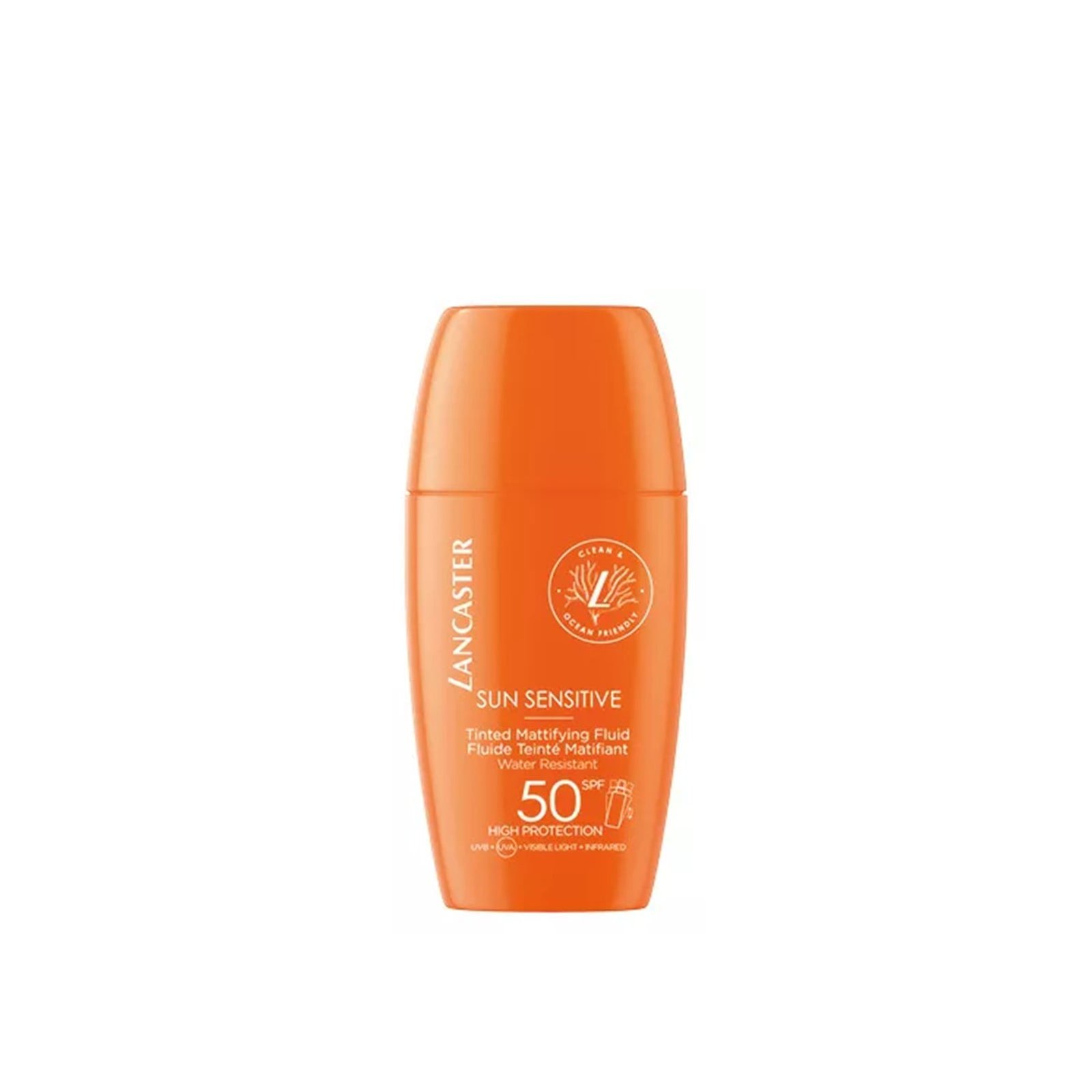 Lancaster Sun Sensitive Luminous Tan Tinted Mattifying Fluid SPF50 30ml ...