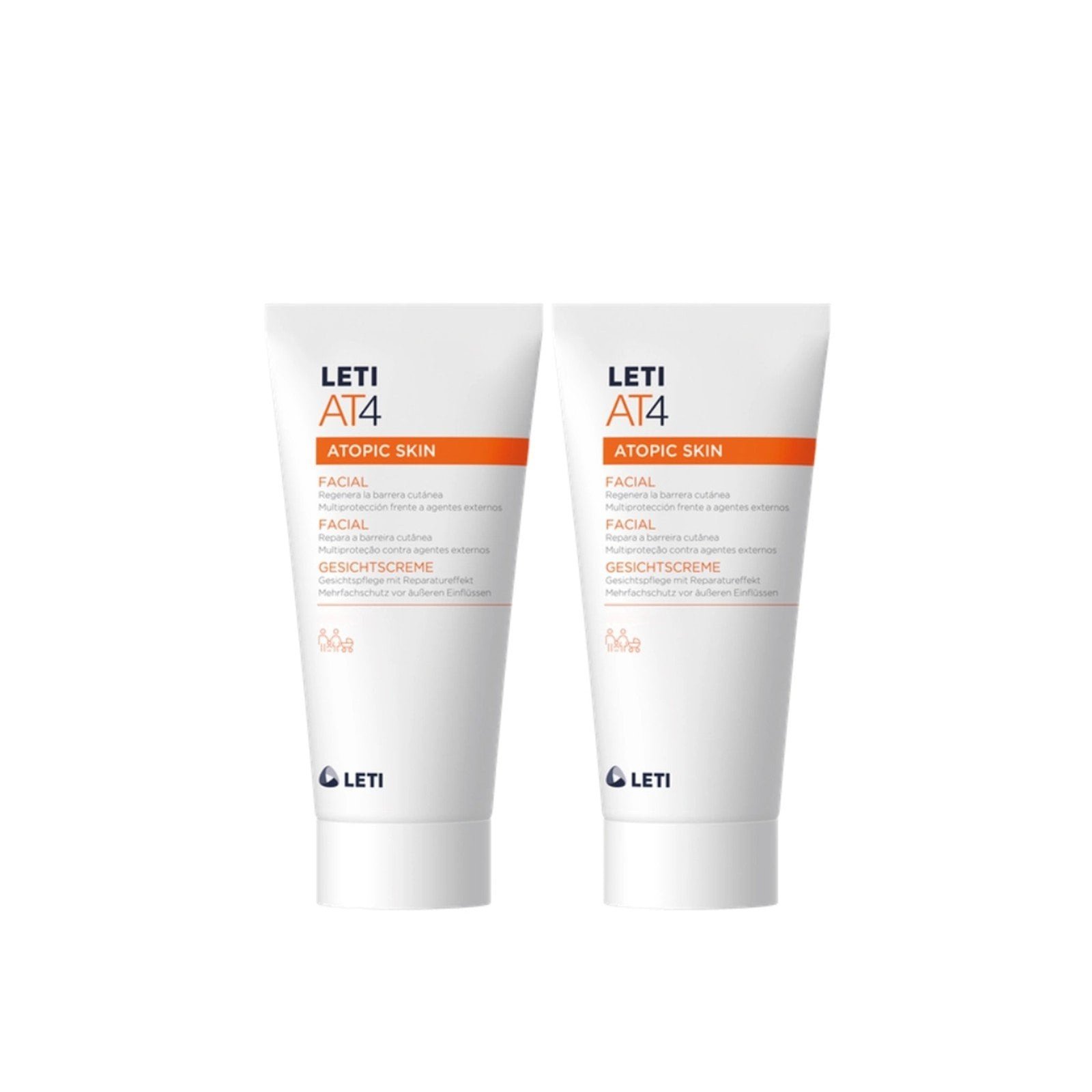 LETI AT4 Atopic Skin Facial Cream 2x50ml Egypt