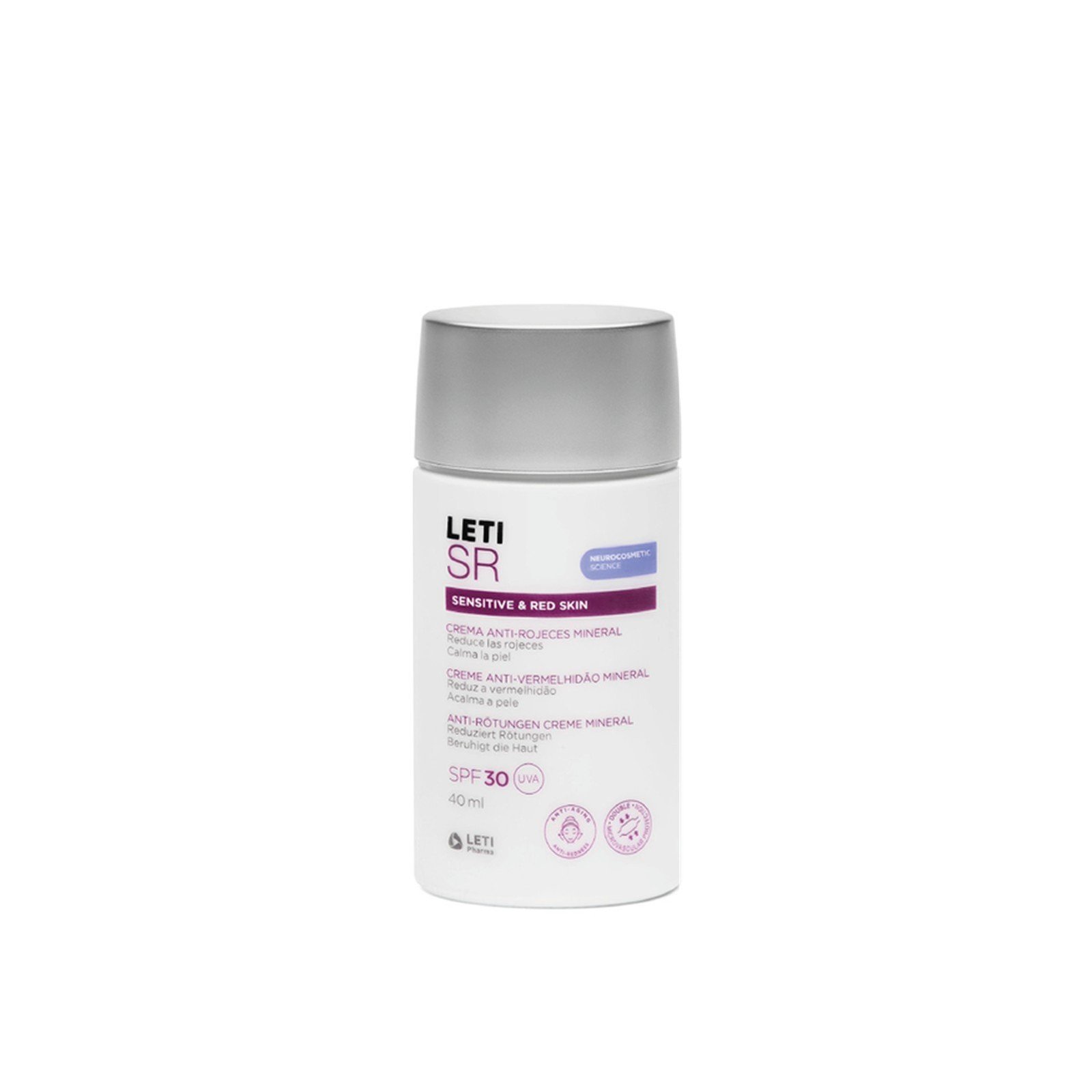 LETI SR Sensitive & Red Skin Anti-Redness Mineral Cream SPF30 40ml Fiji