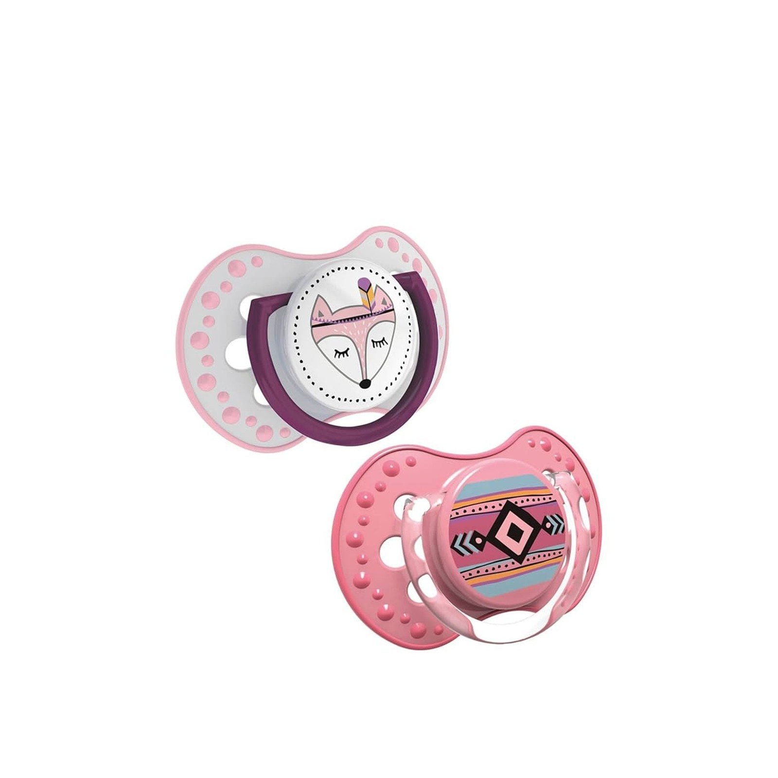 LOVI Indian Summer Silicone Dynamic Soother 18m+ Pink x2 Ecuador
