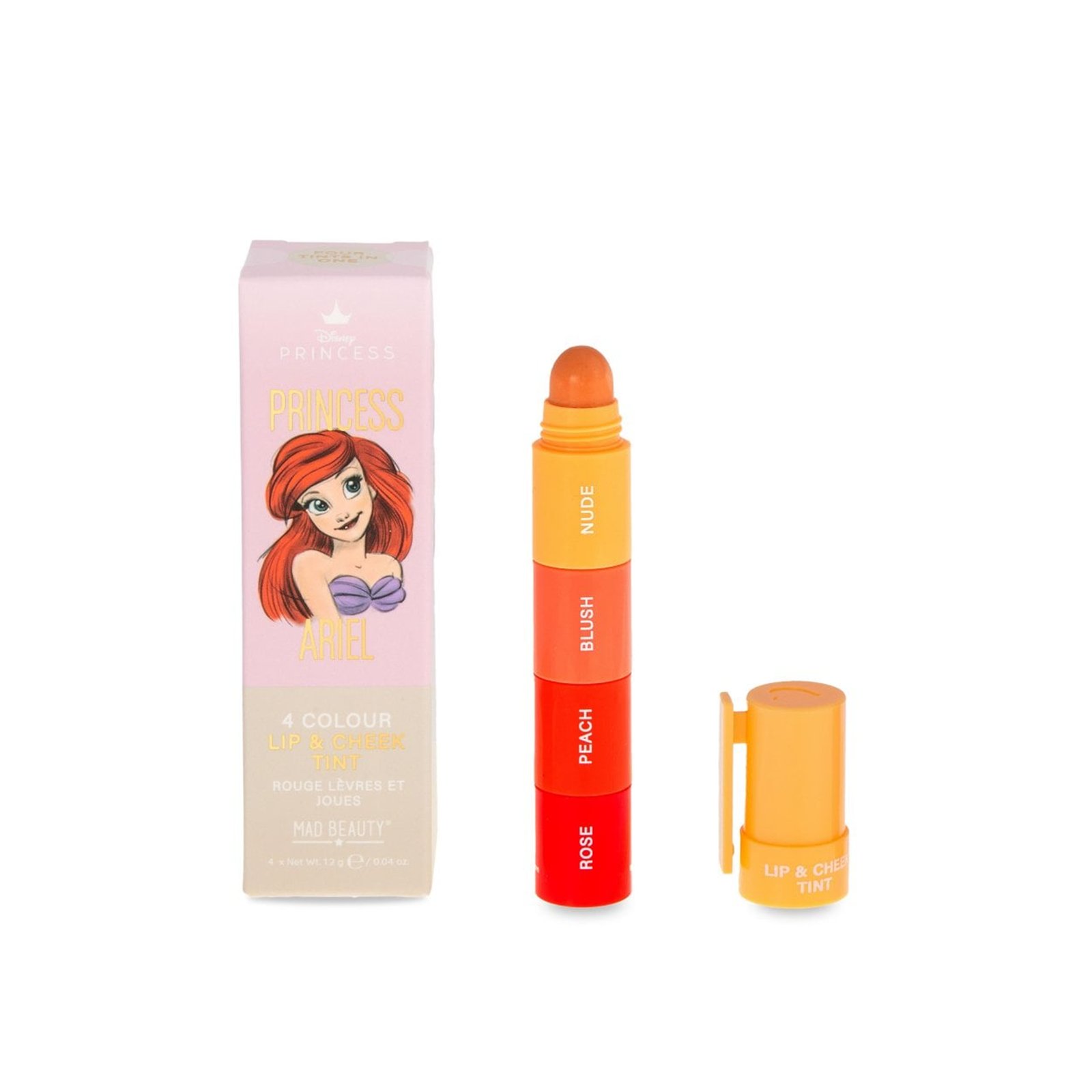 Mad Beauty Disney Princess Ariel Lip & Cheek Tint 4x1.2g (4x0.04 oz) UK