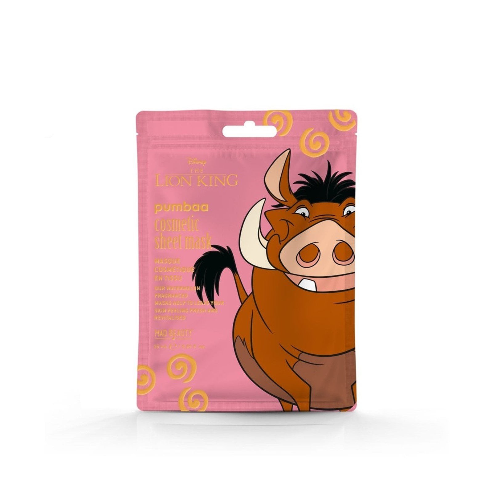 Mad Beauty Disney The Lion King Cosmetic Sheet Mask Pumba 25ml Israel