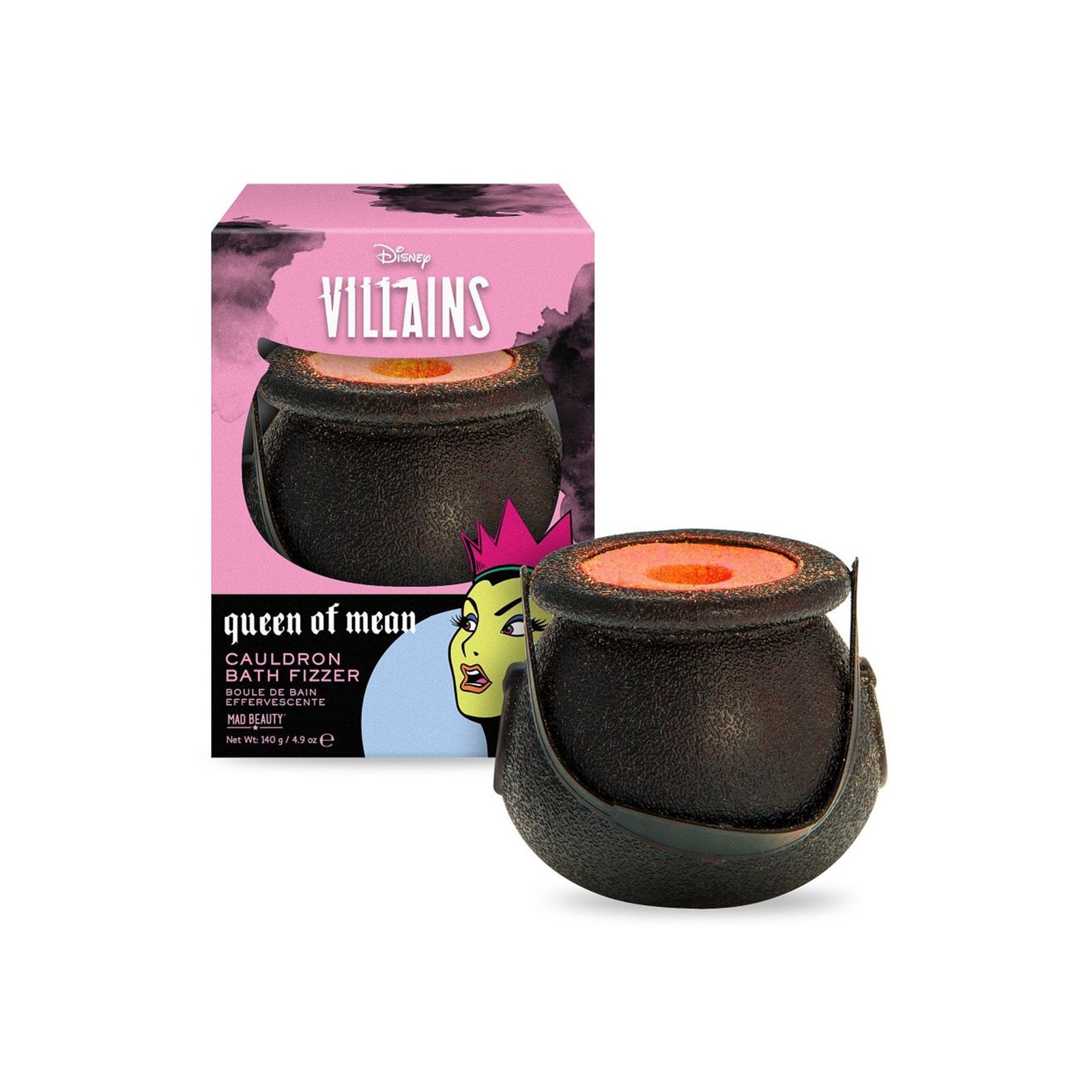 Mad Beauty Disney Villains Queen Of Mean Cauldron Bath Fizzer 140g (4.9 ...