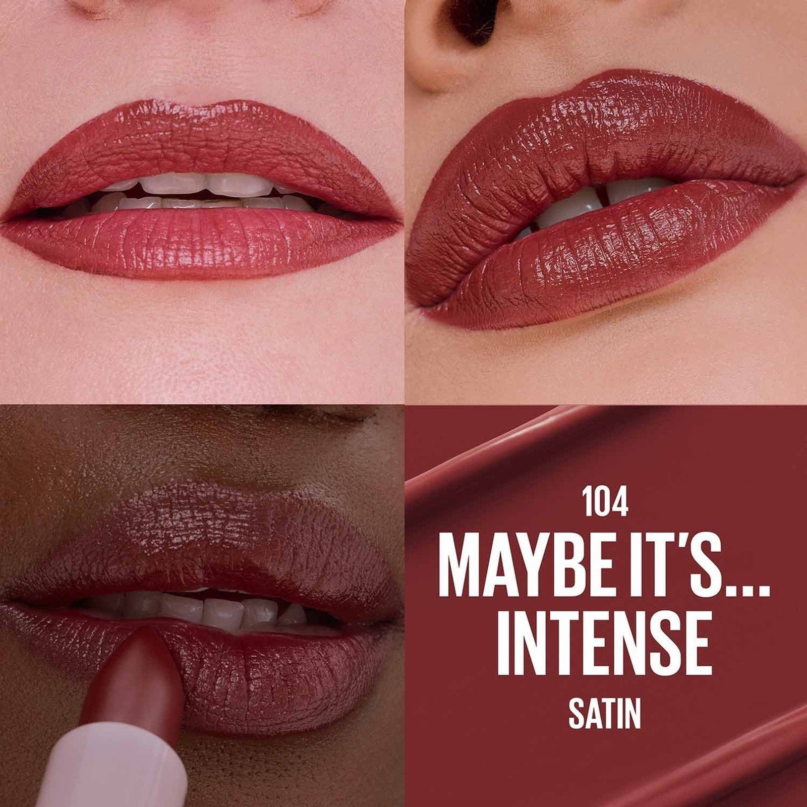 Maybelline Moisturizing Serum Satin Lipstick 104 Maybe It’s Intense ...
