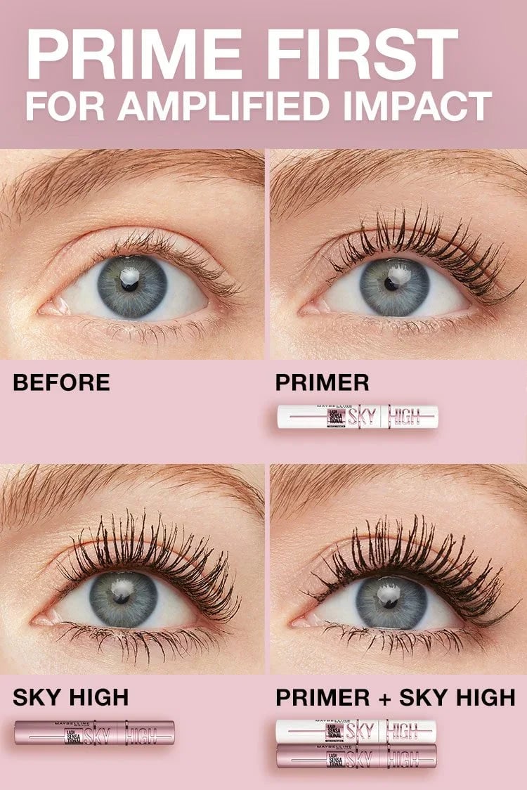 Maybelline Lash Sensational Sky High Tinted Primer Mascara Black 7.7ml ...