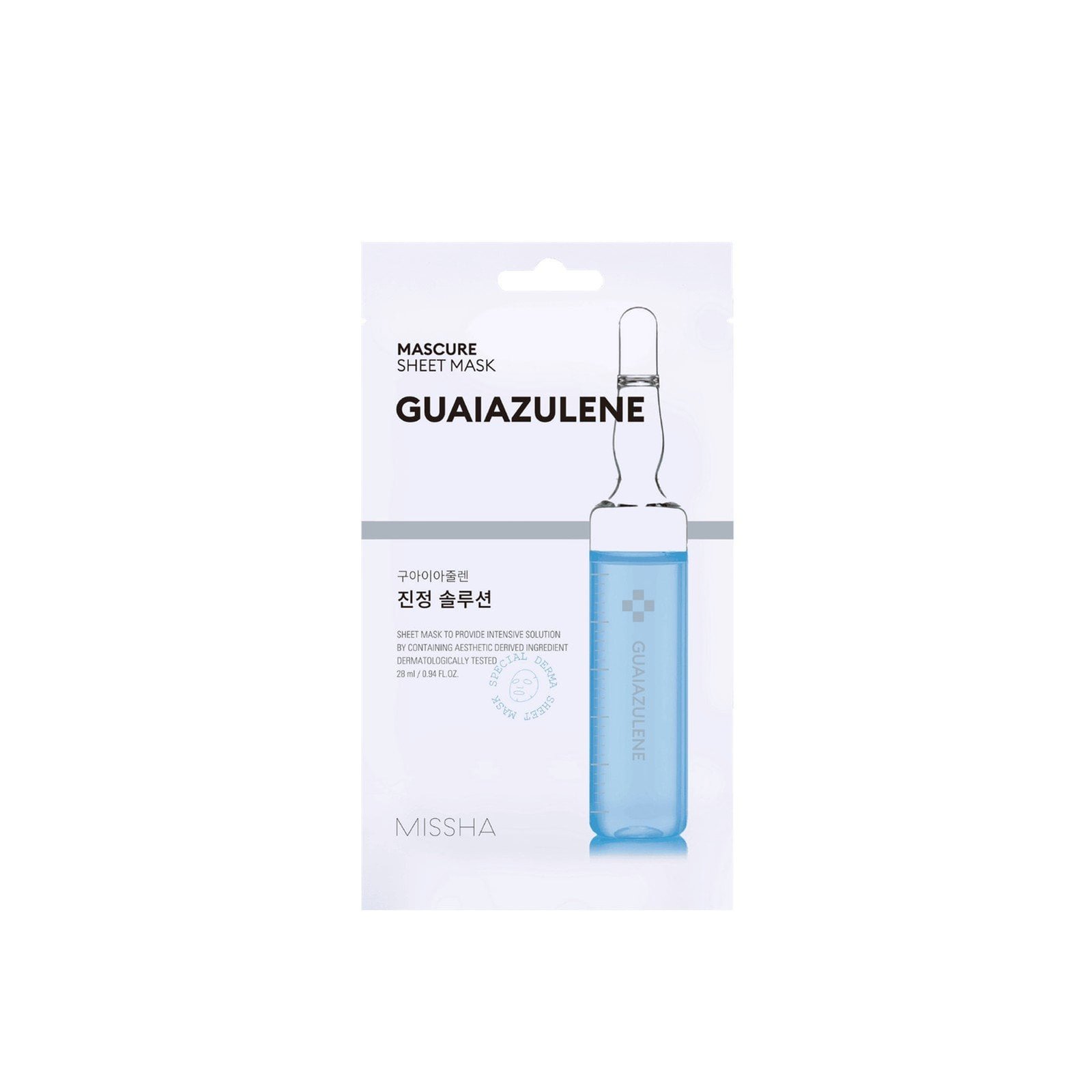 Missha Mascure Calming Solution Guaiazulene Sheet Mask 28ml Greece