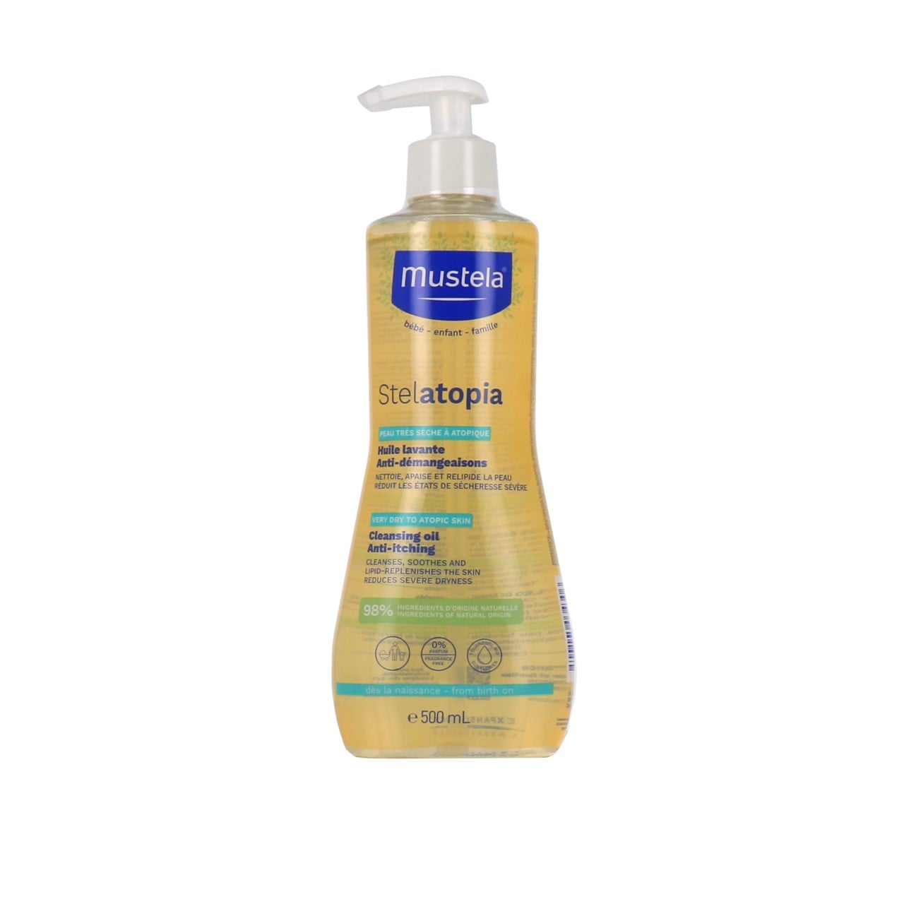 Mustela Stelatopia Cleansing Oil Atopic Skin Fragrance-Free 500ml Malaysia