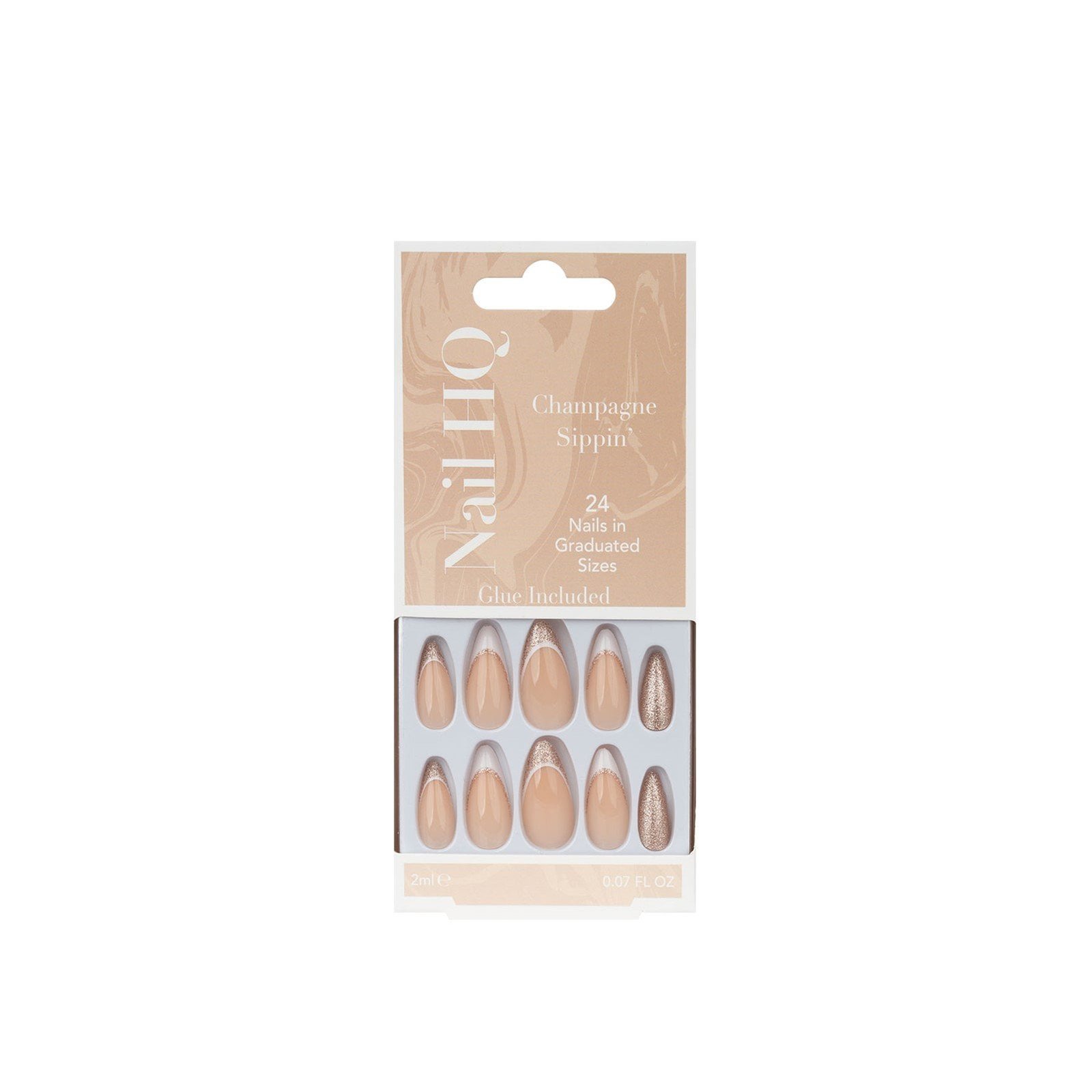 Nail HQ Almond Champagne Sippin' Nails x24 Croatia