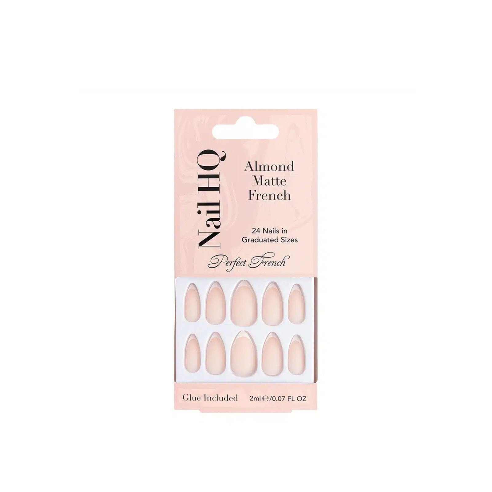 Nail HQ Perfect French Almond Matte French Nails x24 UAE