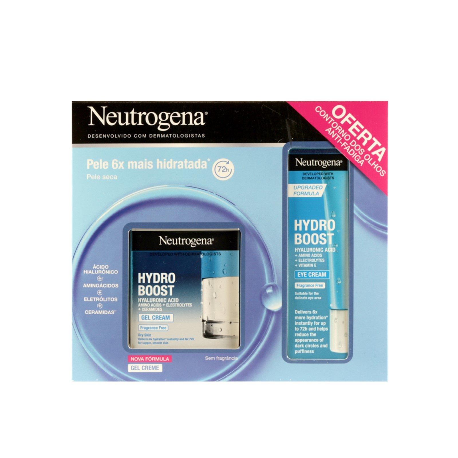Neutrogena Hydro Boost Gel-Cream 50ml + Eye Contour 15ml (0.51fl oz) USA