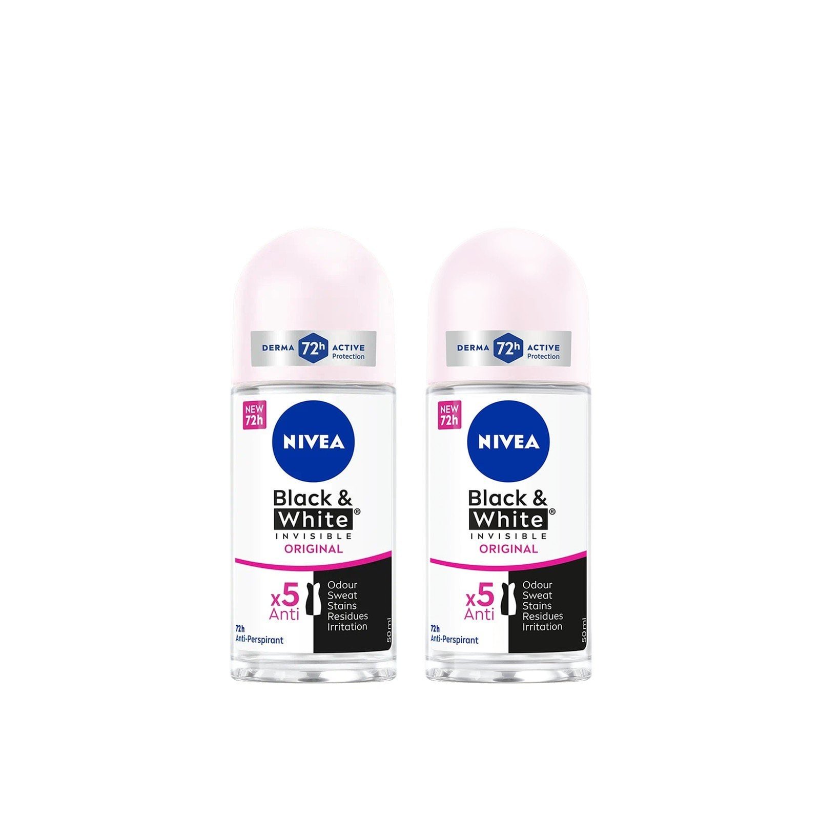 Nivea Black & White Invisible Original 72h Anti-Perspirant Roll-On 50ml x2 Philippines