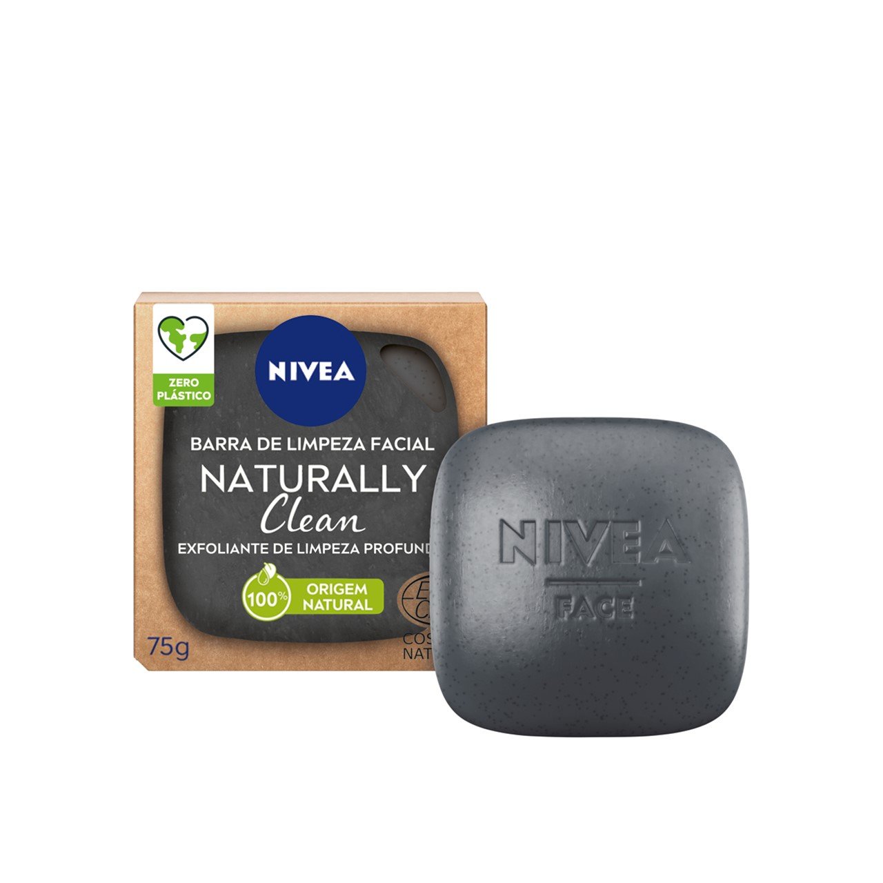 Nivea Naturally Clean Exfoliating Face Cleansing Bar 75g 2 65oz