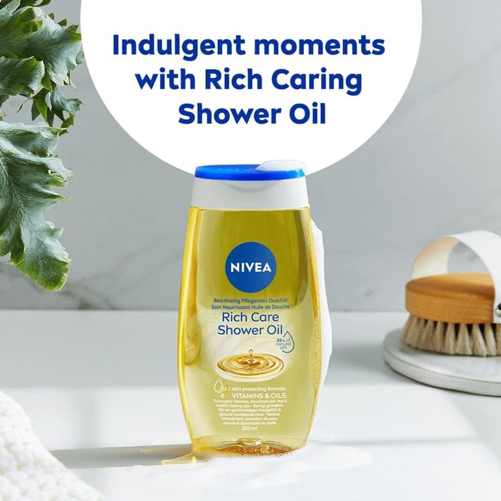 Nivea Rich Care Shower Cleansing Oil 200ml USA