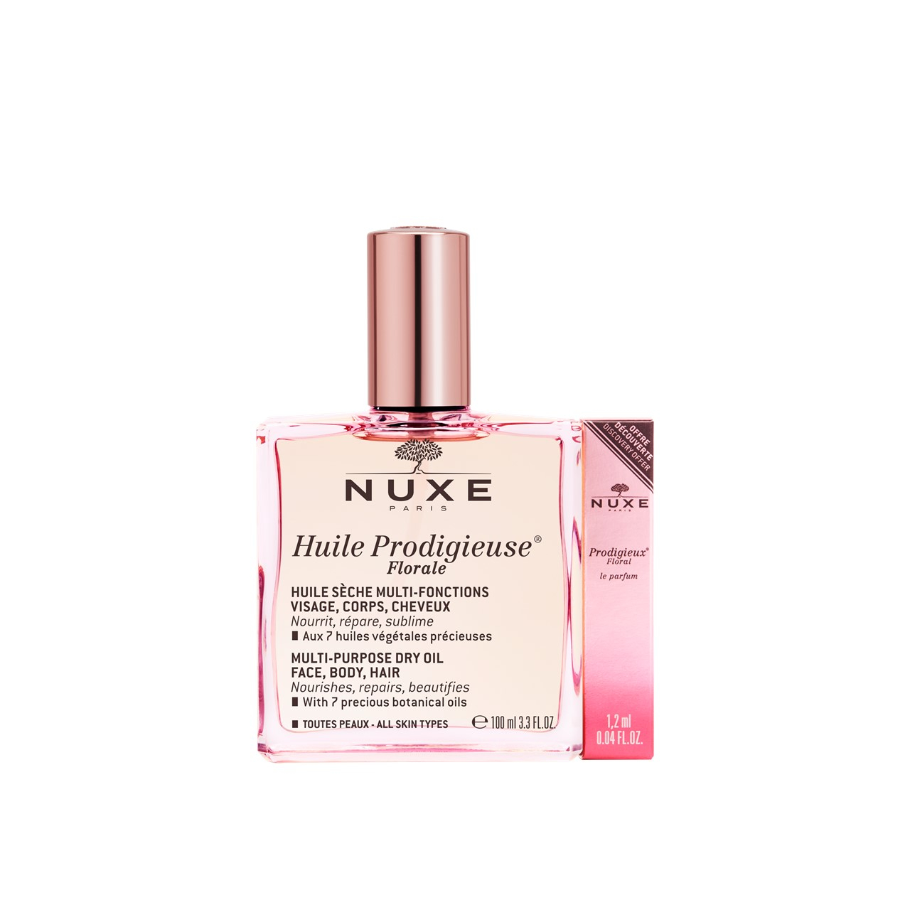 Nuxe Huile Prodigieuse Florale Dry Oil 100Ml + Floral Le Parfum 1.2Ml (3.4+0.04Fl oz) Estados Unidos