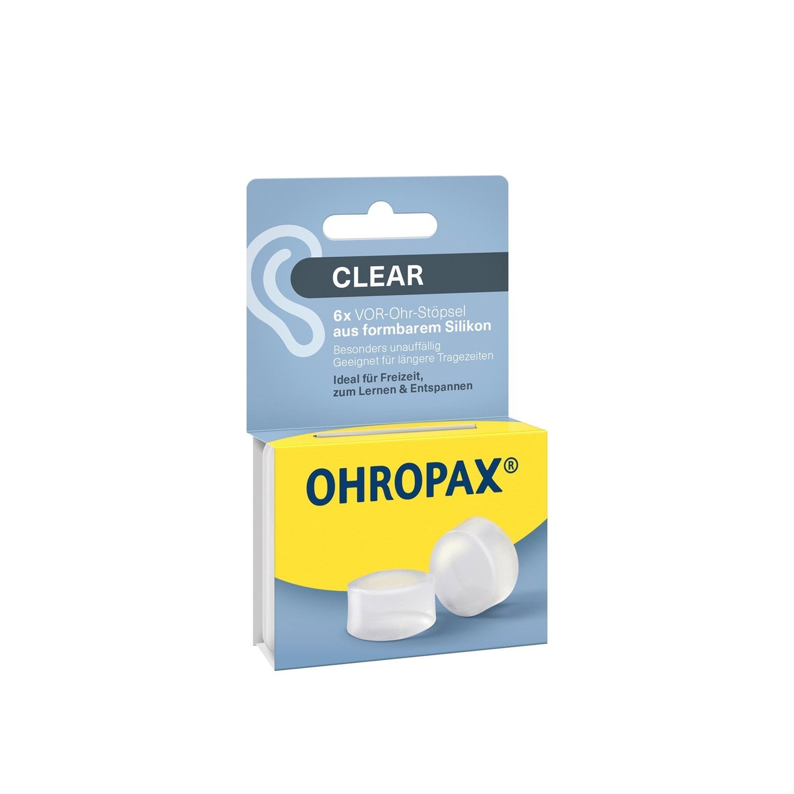 Ohropax Clear Silicone Earplugs x6 Moçambique