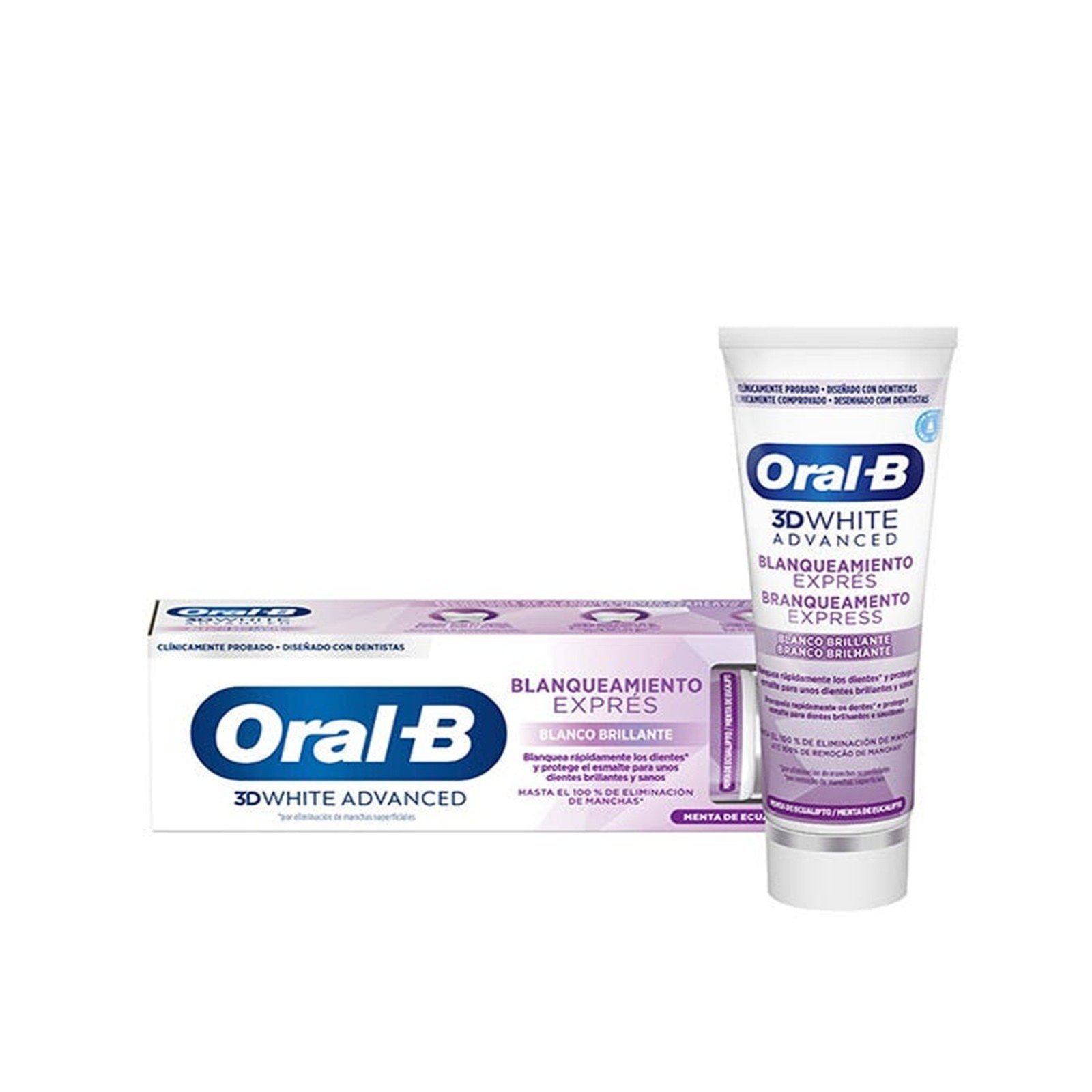 Oral-B 3D White Advanced Express Whitening Glossy White Toothpaste 75ml ...