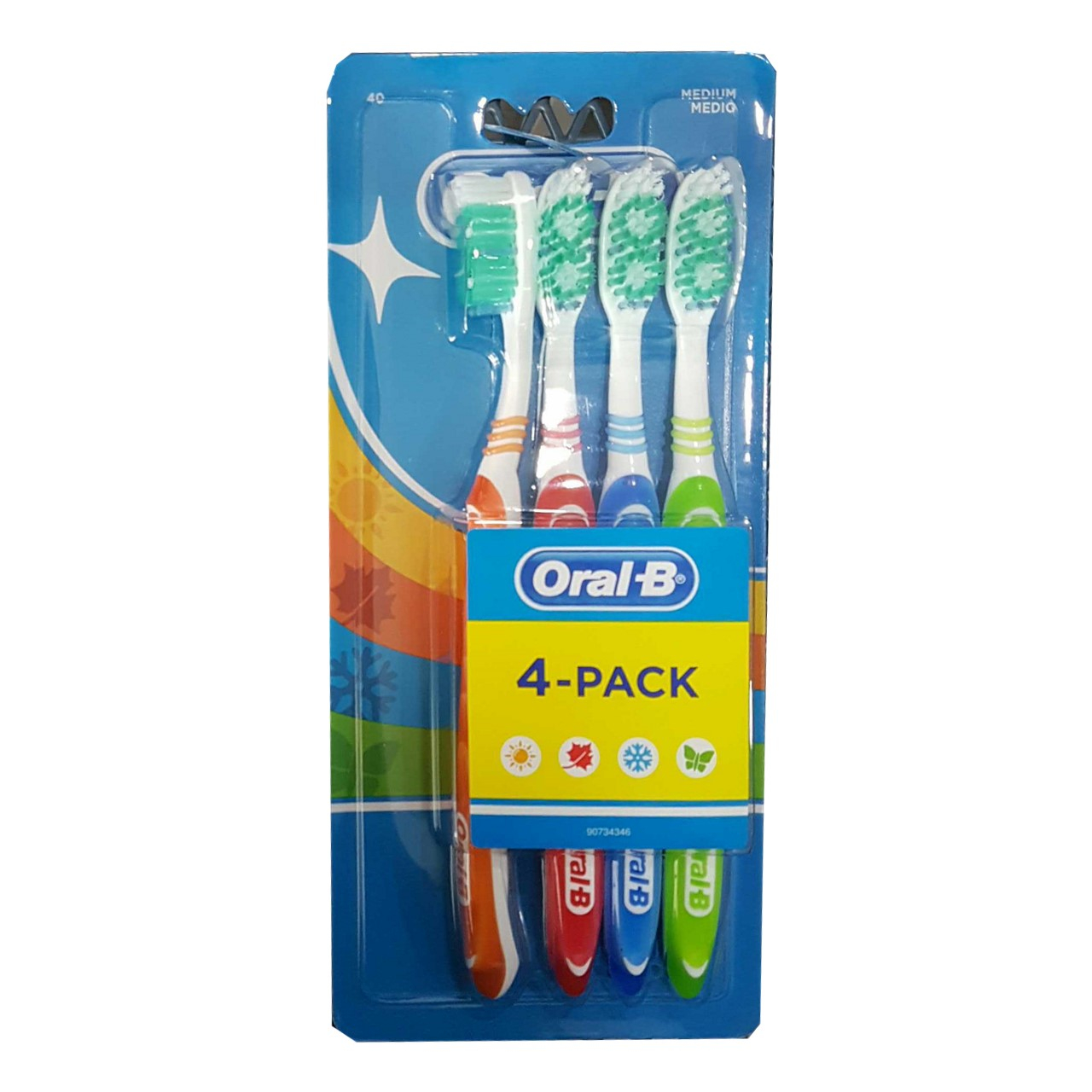 Buy Oral-B 4-Pack Toothbrush Medium · Singapore