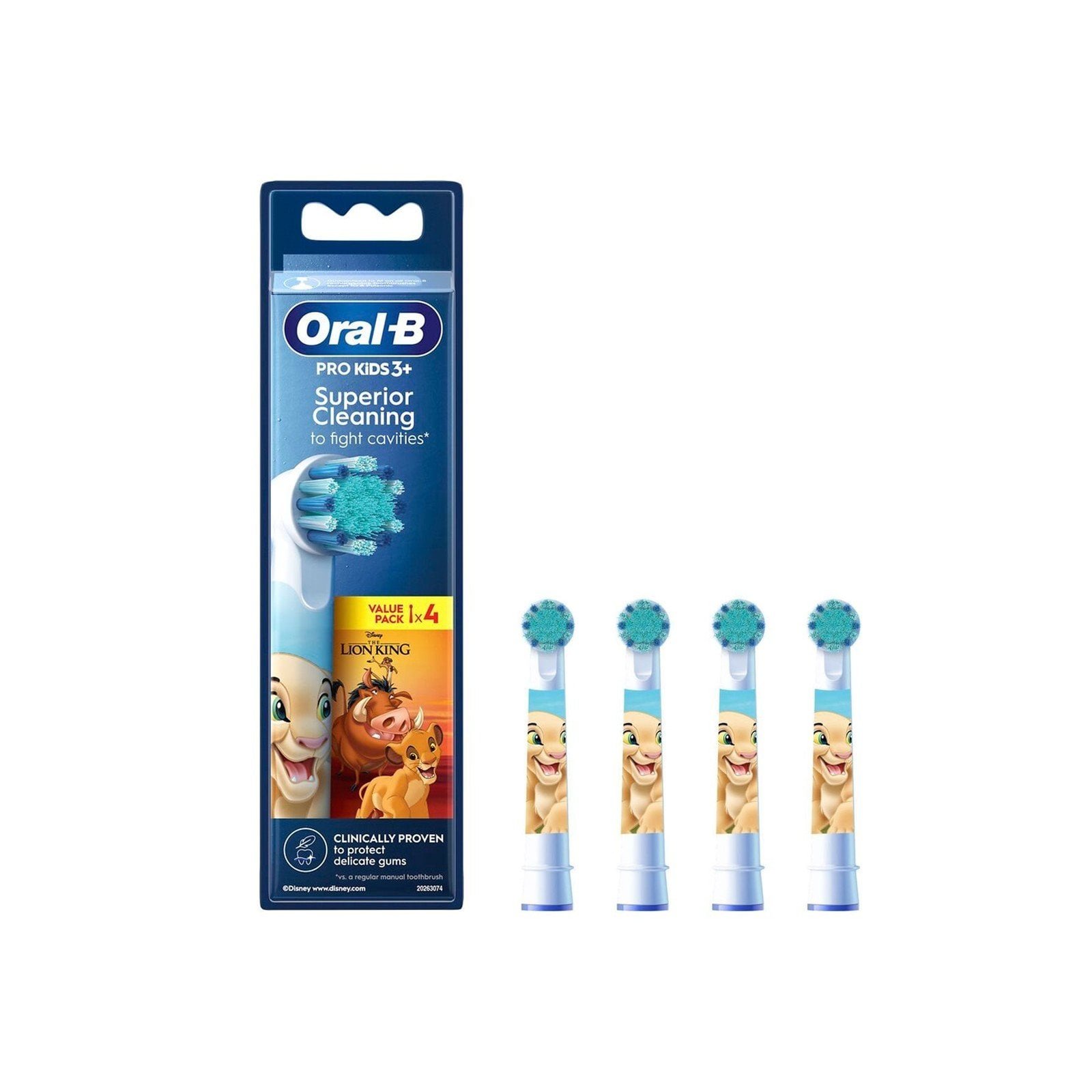 Oral-B Pro Kids 3+ Years Replacement Head Electric Toothbrush Lion King ...