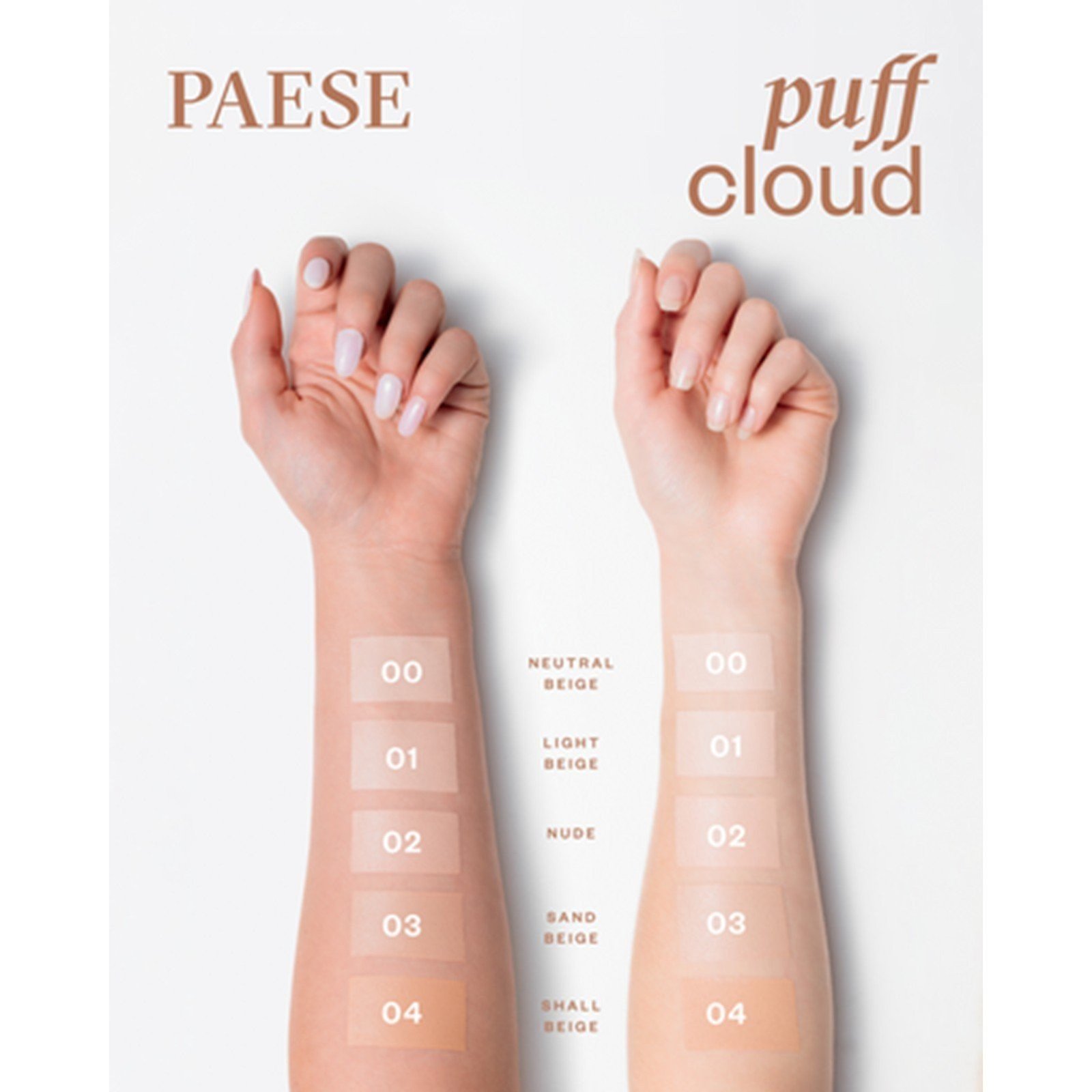 Paese Puff Cloud Foundation with Blur Effect SPF20 04W Shell Beige 37ml ...