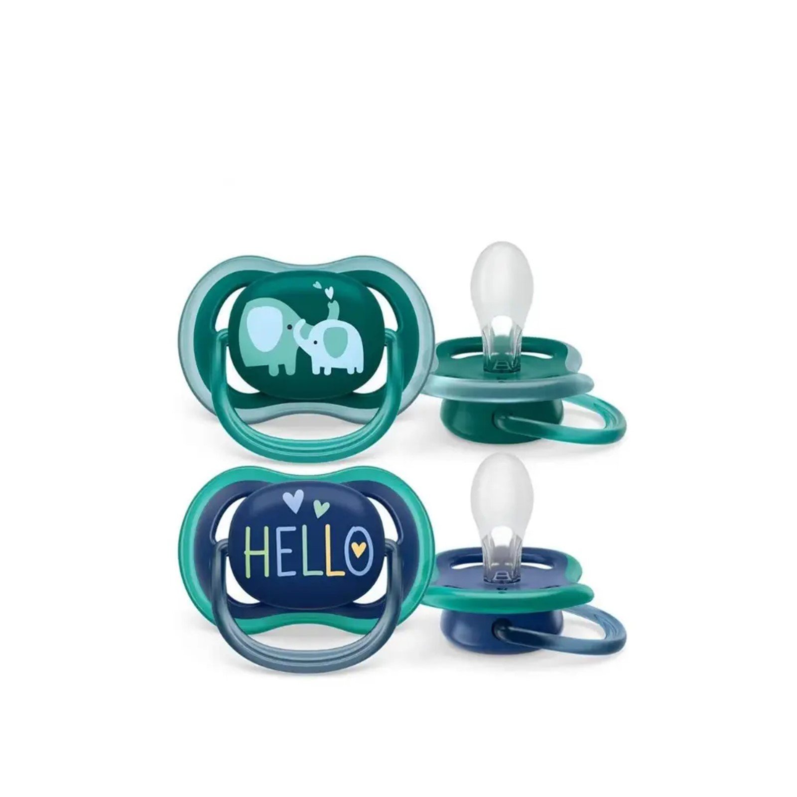 Philips Avent Ultra Air Animals Pacifier 18M+ Green/Blue x2 المملكة ...