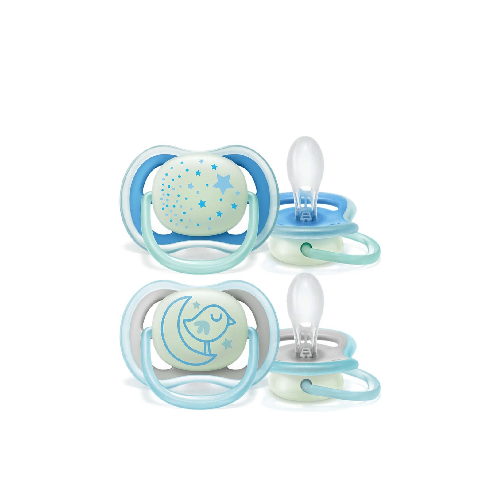 Buy Philips Avent Ultra Air Night-Time Pacifier 6-18m Blue x2 · USA