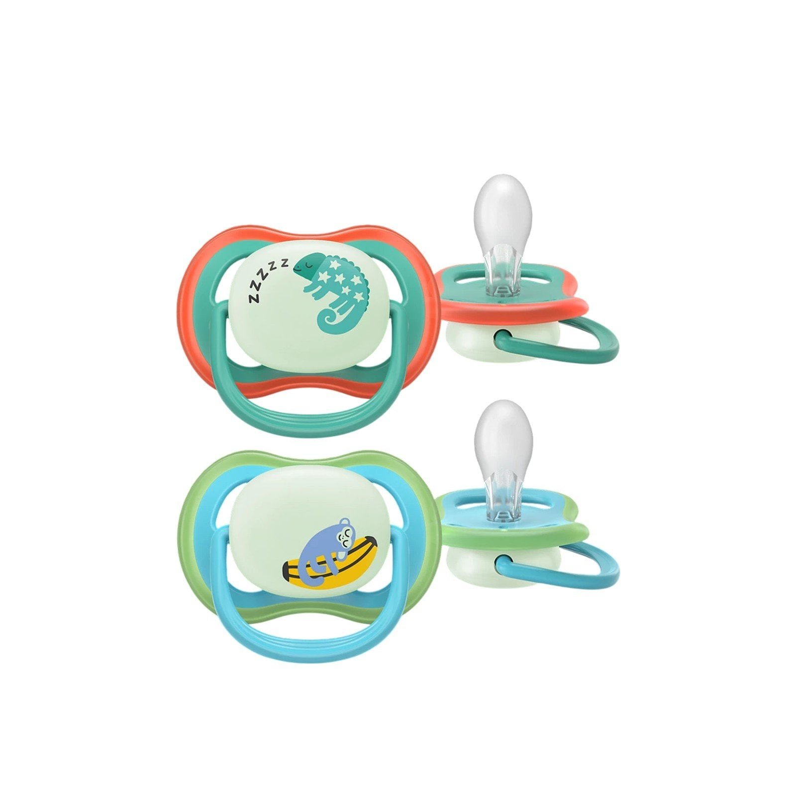 Philips Avent Ultra Air Night-Time Pacifier 6-18M Green/Blue x2 Brasil
