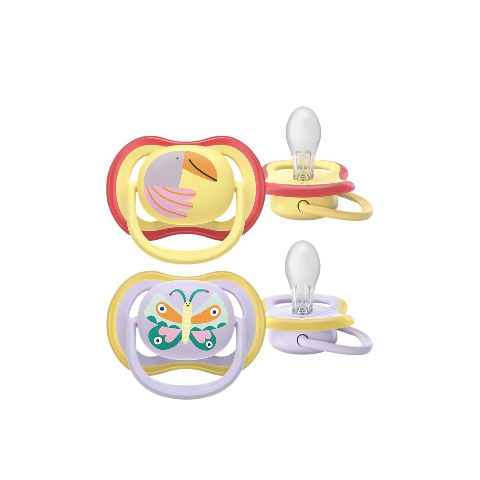 Philips Avent Ultra Air Pacifier 0-6m Yellow/Purple x2 New Zealand