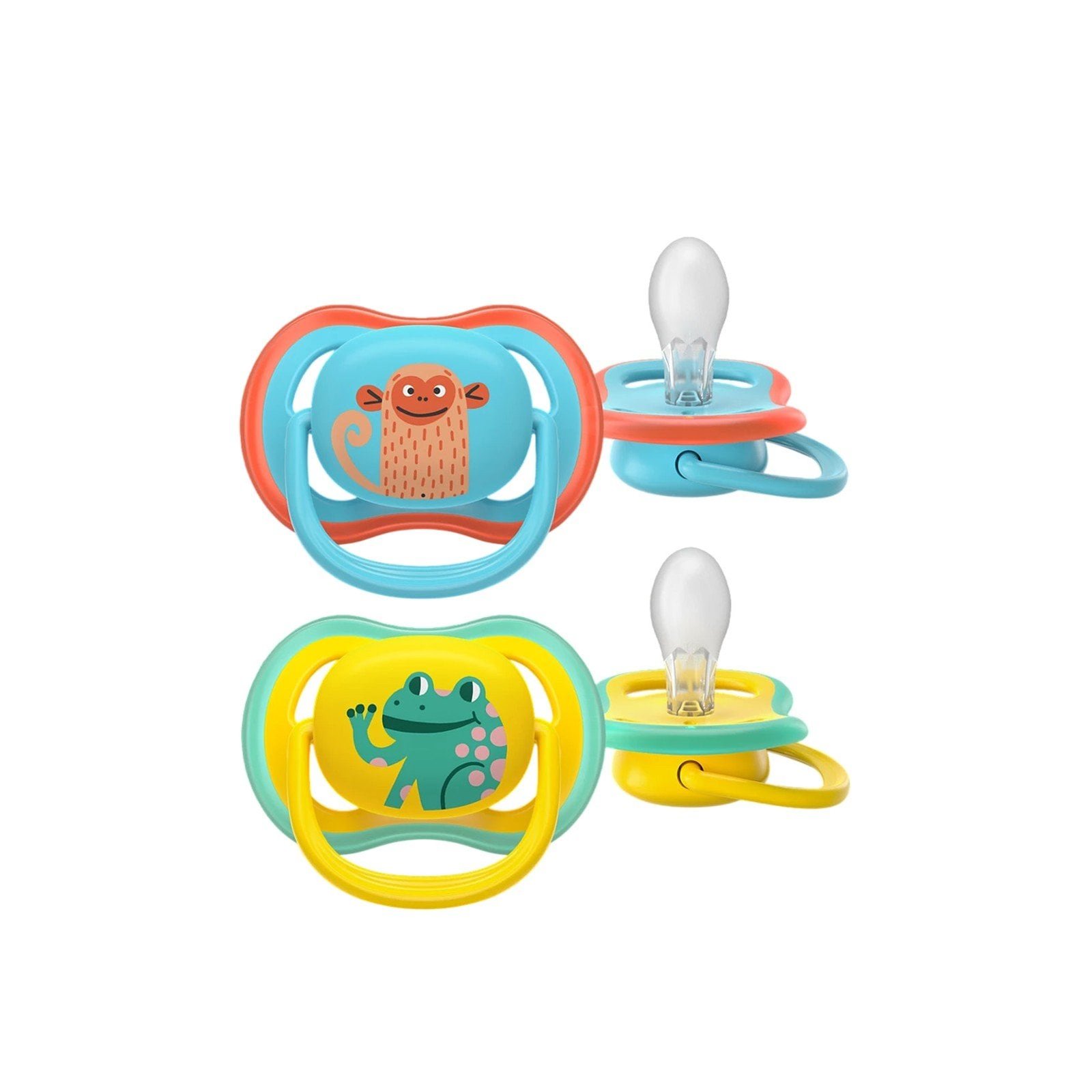 Philips Avent Ultra Air Pacifier 18m+ Blue/Yellow with Design x2 ...