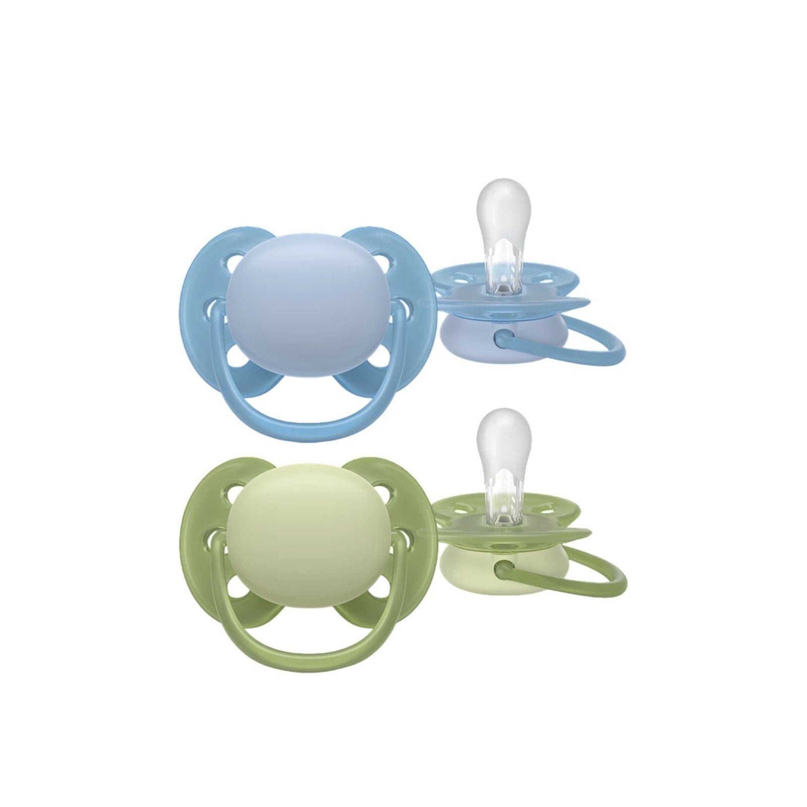 Philips Avent Ultra Soft Pacifier 0-6m Blue/Green x2 Norway