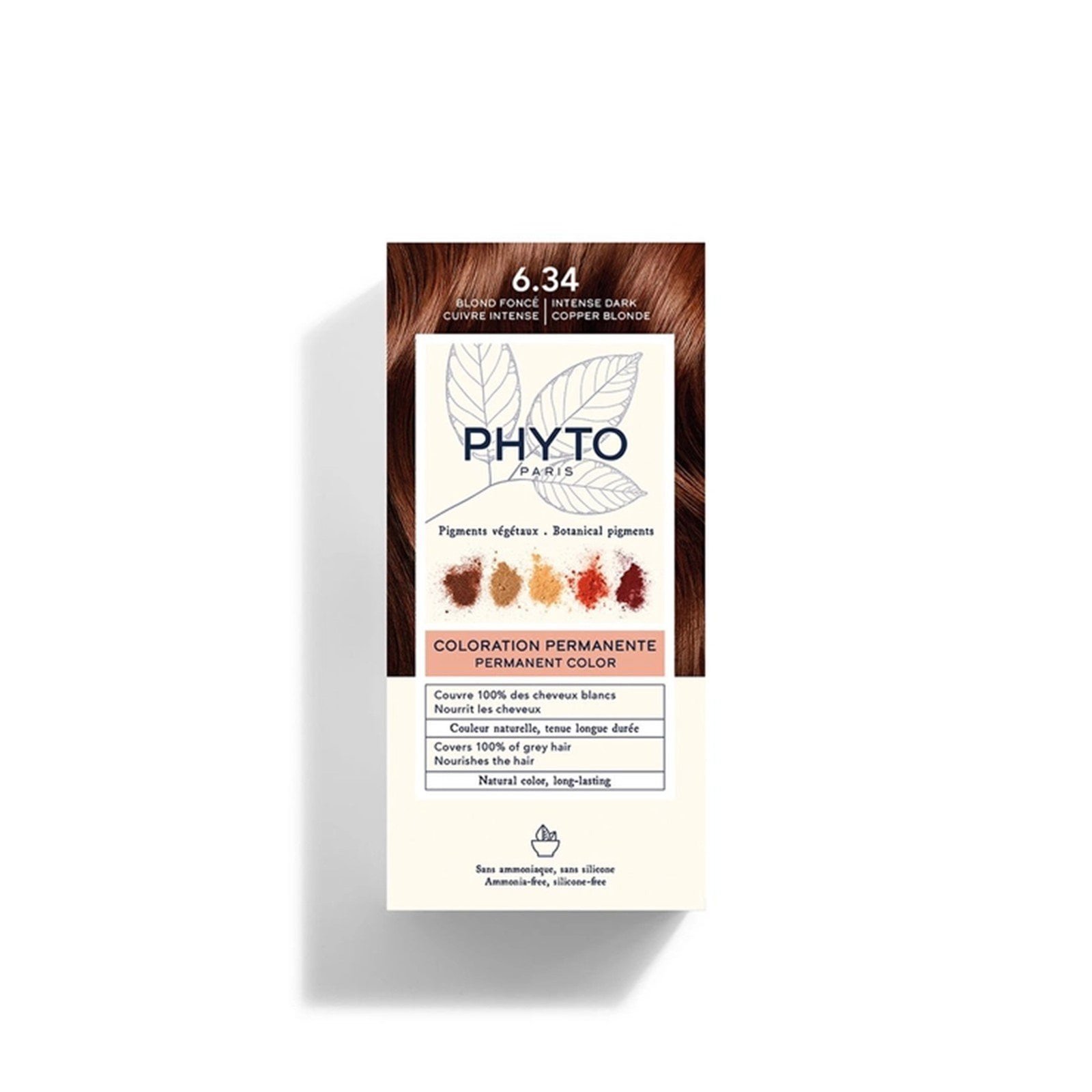 Phytocolor Permanent Color Shade 6.34 Intense Dark Copper Blonde UAE