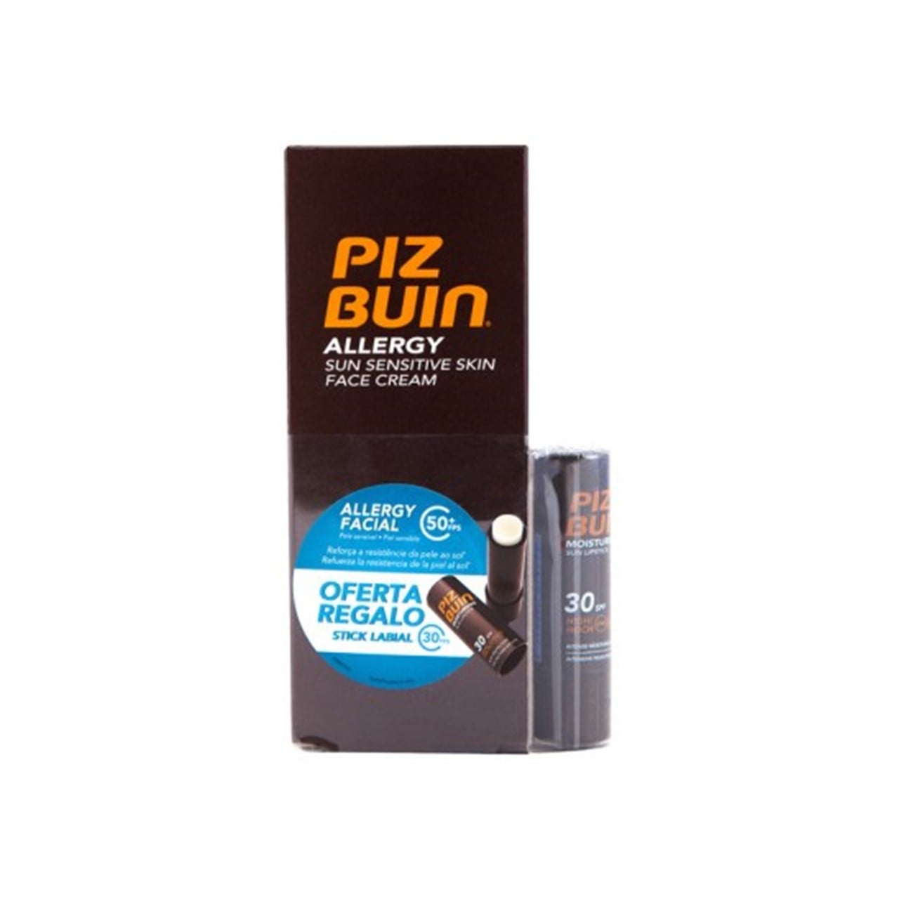 Piz Buin Allergy Sun Sensitive Face Cream SPF50+ + Sun Lipstick SPF30 USA