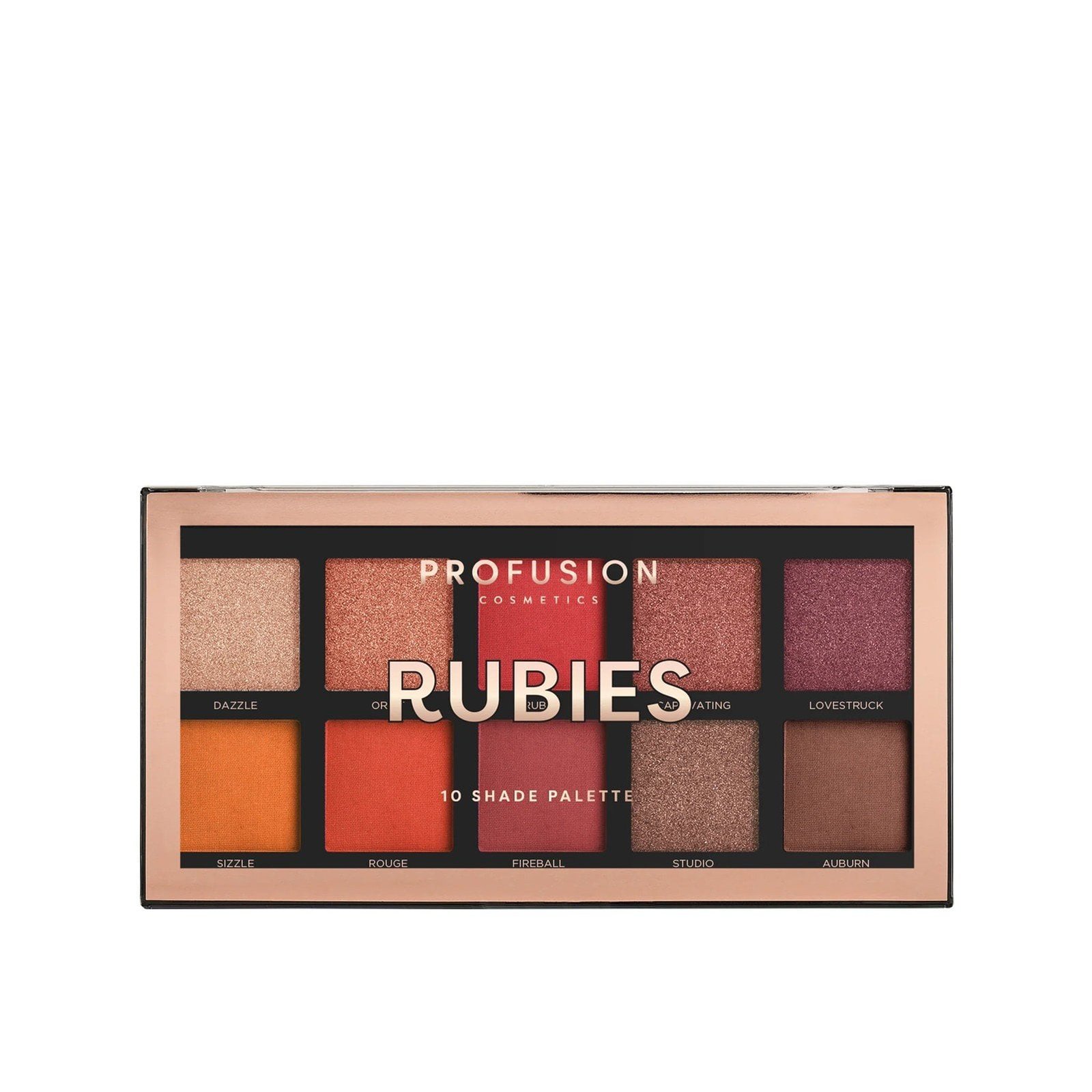 Profusion Cosmetics 10 Shade Eyeshadow Palette Rubies Israel