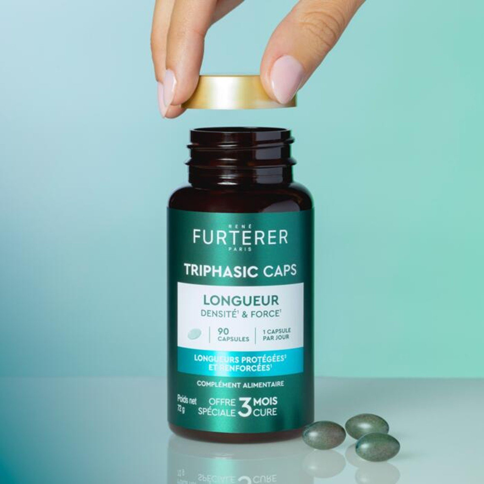 René Furterer Triphasic Caps Length Density & Strength x90 Estados Unidos