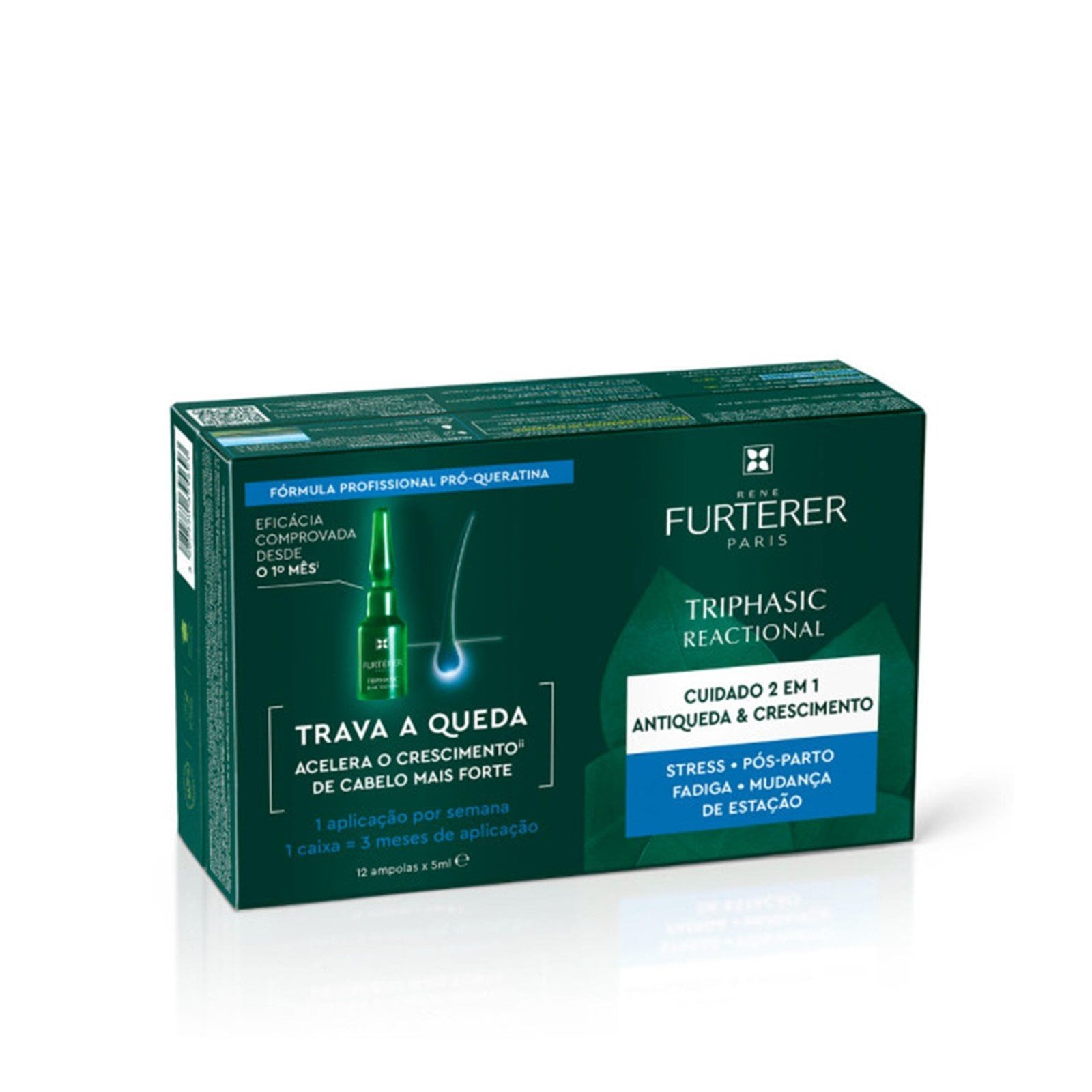 René Furterer Triphasic Reactional Anti Hair Loss Serum 12x5ml Malaysia