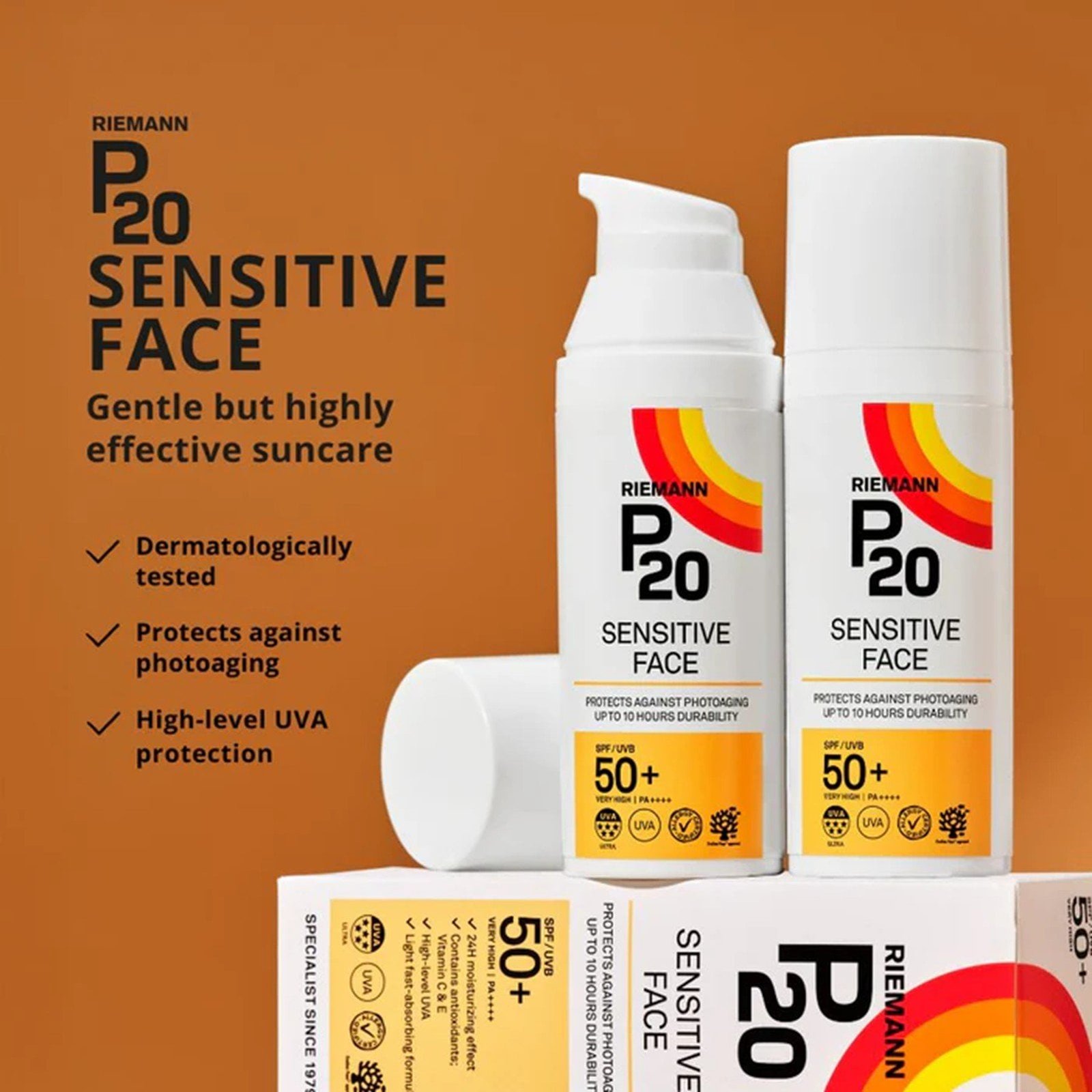 Riemann P20 Sensitive Face Sunscreen SPF50+ 50g USA