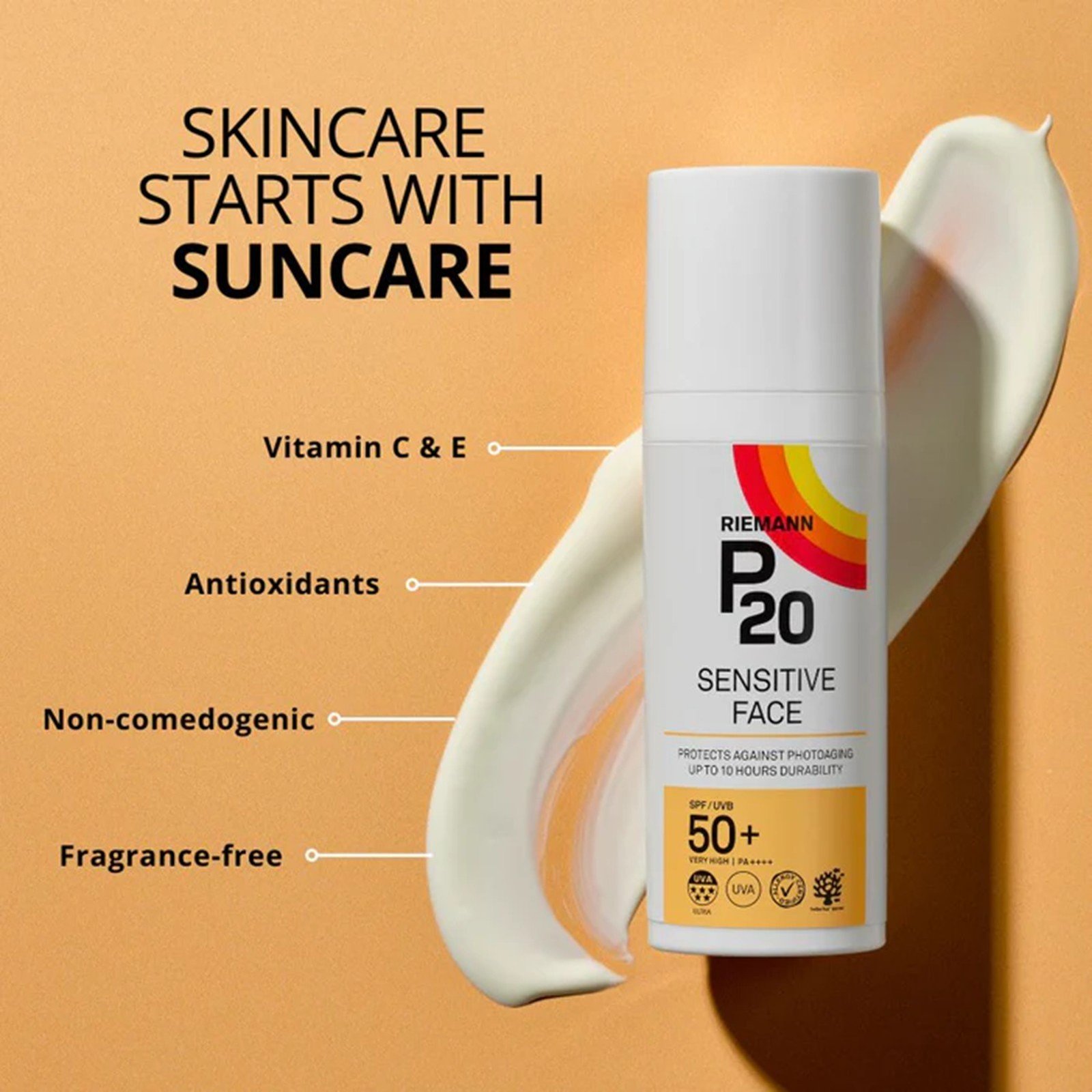 Riemann P20 Sensitive Face Sunscreen SPF50+ 50g (1.76oz) USA