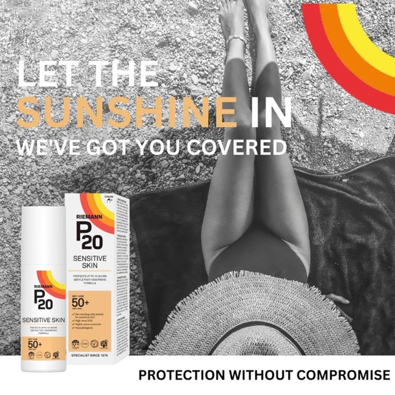 Riemann P20 Sensitive Face Sunscreen SPF50+ 50g (1.76oz) USA