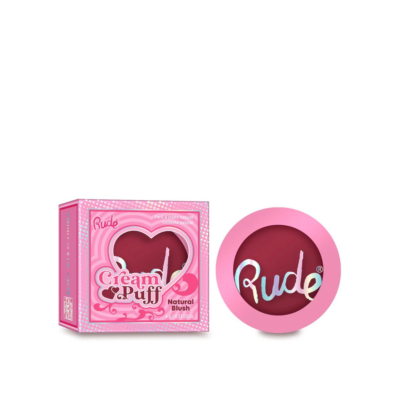 Rude Cosmetics Cream Puff Natural Blush Shortcake 6g China