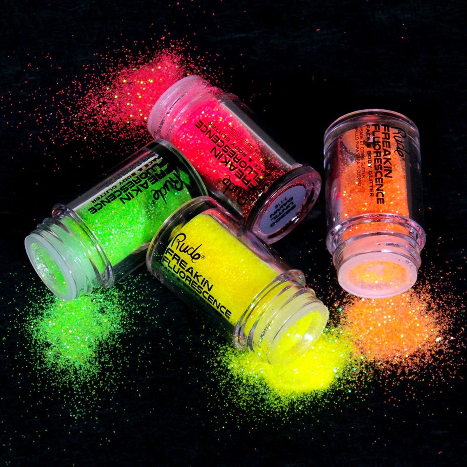 Rude Cosmetics Freakin Fluorescence Face & Body Glitter Until Dawn 2.7g ...