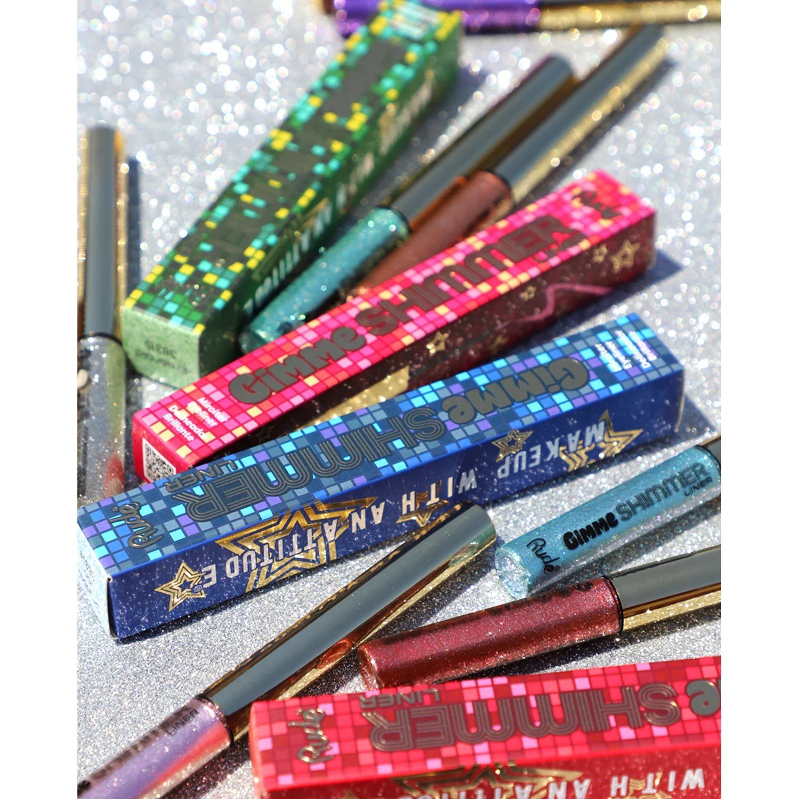 Rude Cosmetics Gimme Shimmer Liner Firecracker 2.5g (0.88oz) USA