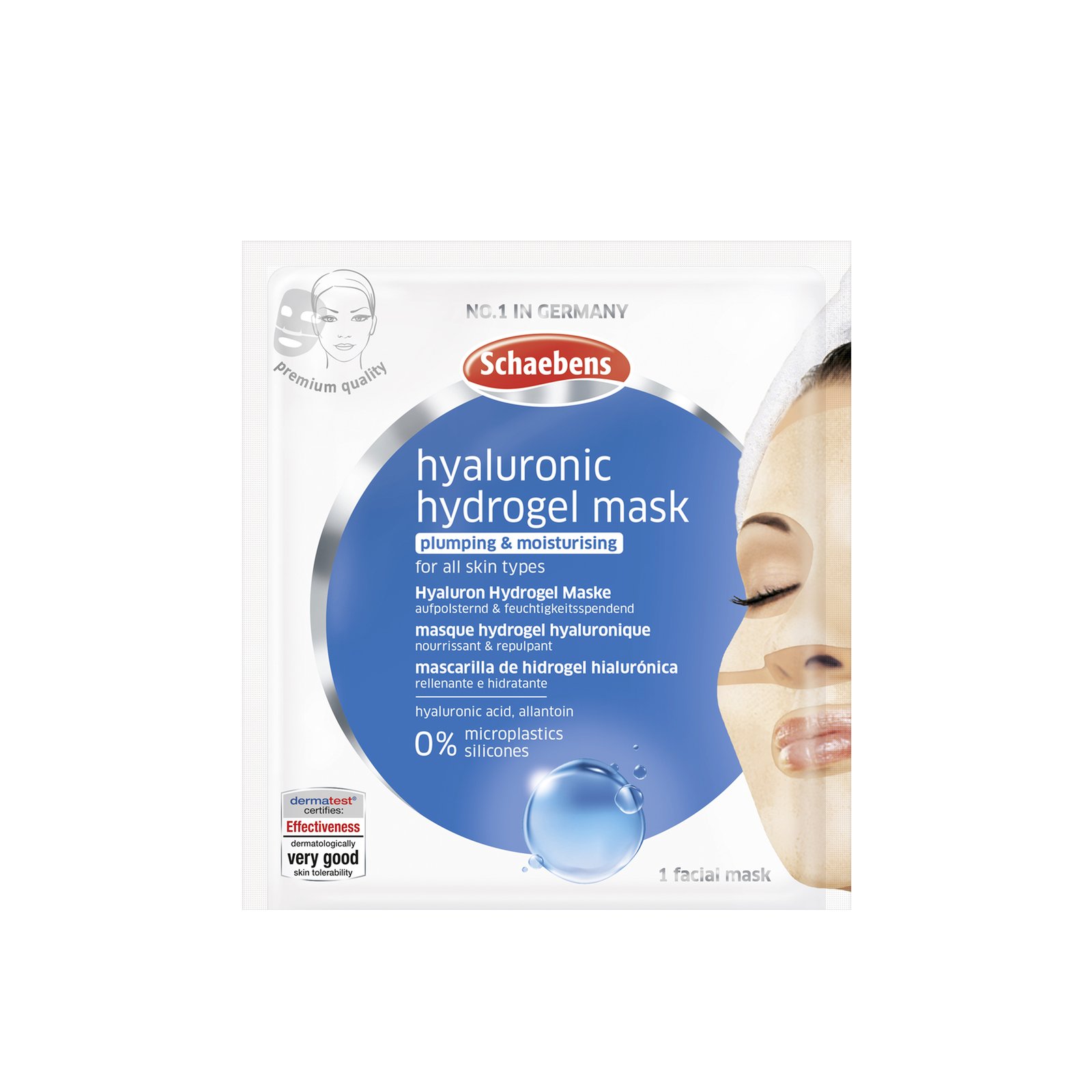 Schaebens Hyaluronic Hydrogel Face Mask x1 Spain