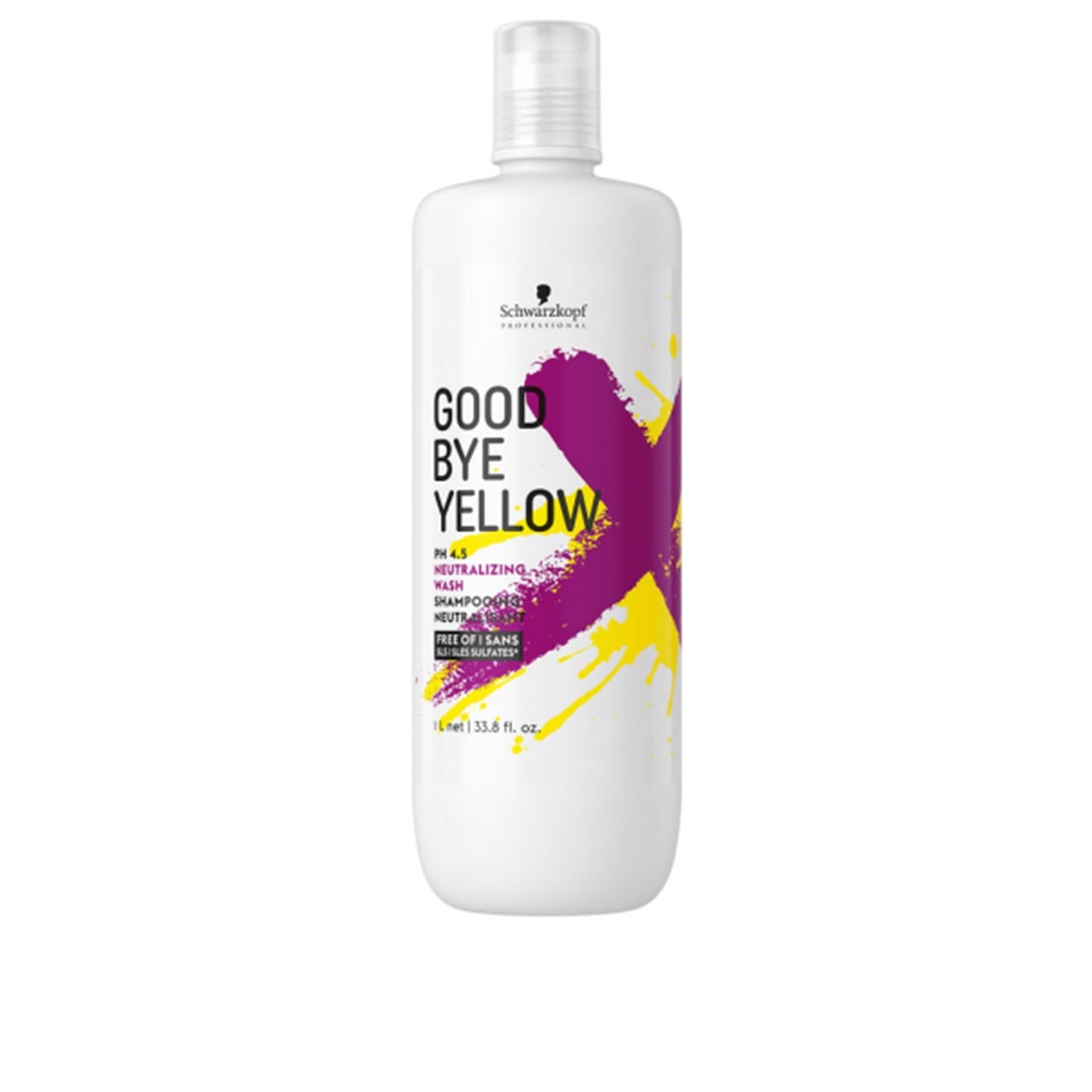 Schwarzkopf Goodbye Yellow Neutralizing Wash 1L (33.81fl oz) USA
