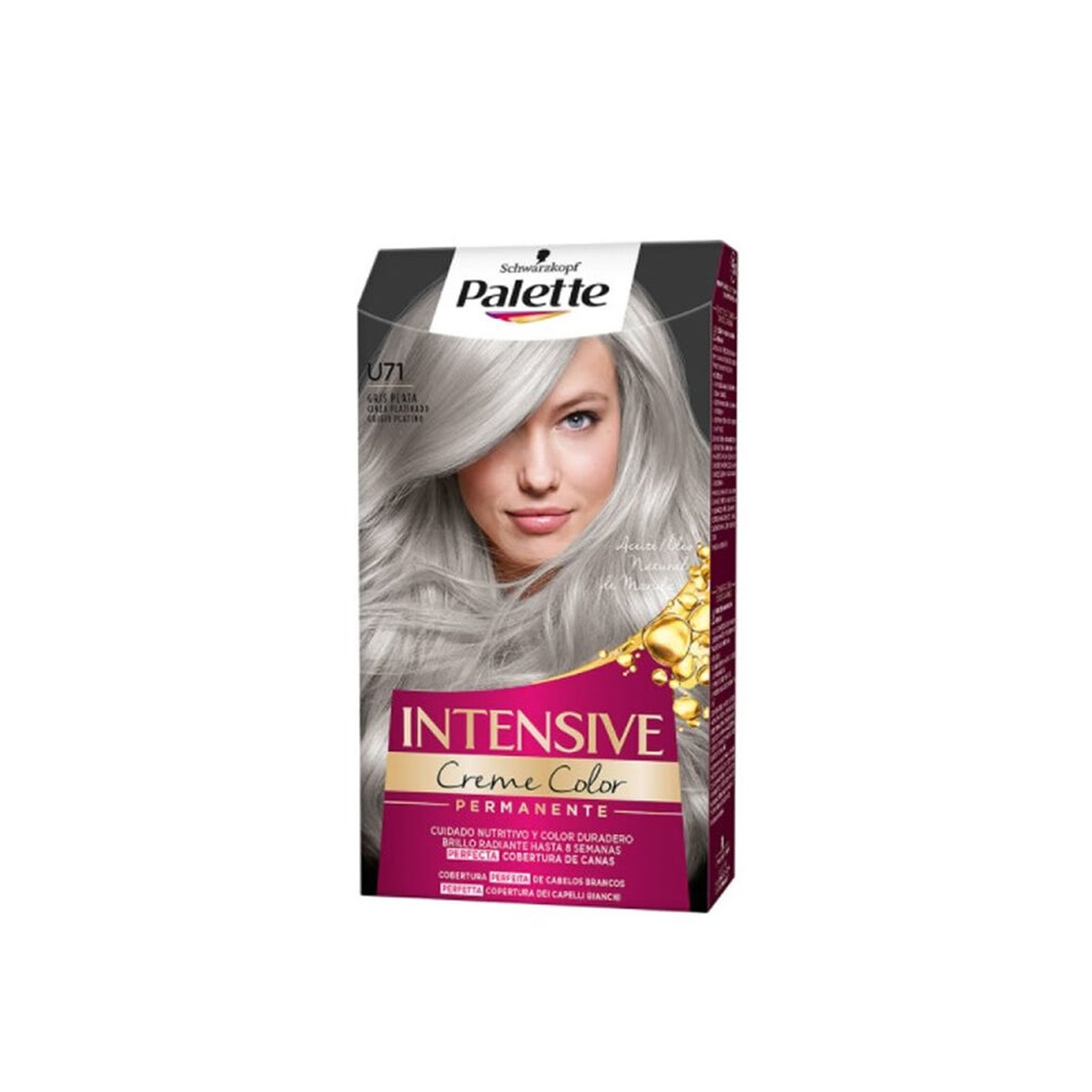 Schwarzkopf Palette Intense Color Cream U71 Grey Silver USA