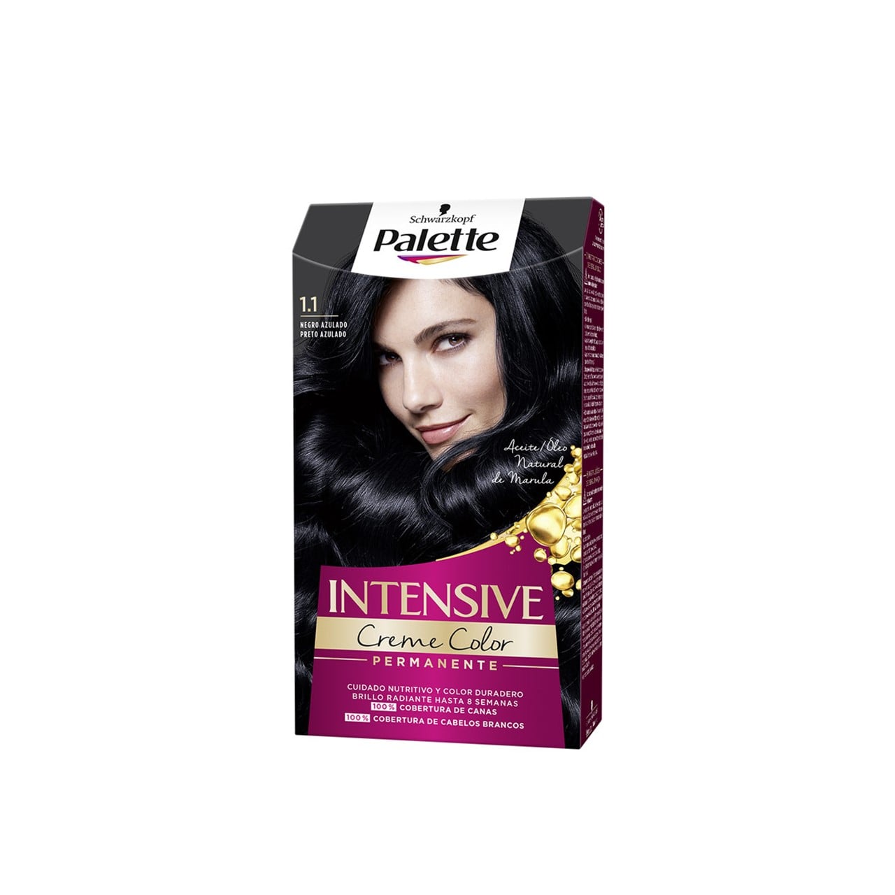 Schwarzkopf Palette Intensive Creme Color Permanent Hair Dye 1.1 Blue ...