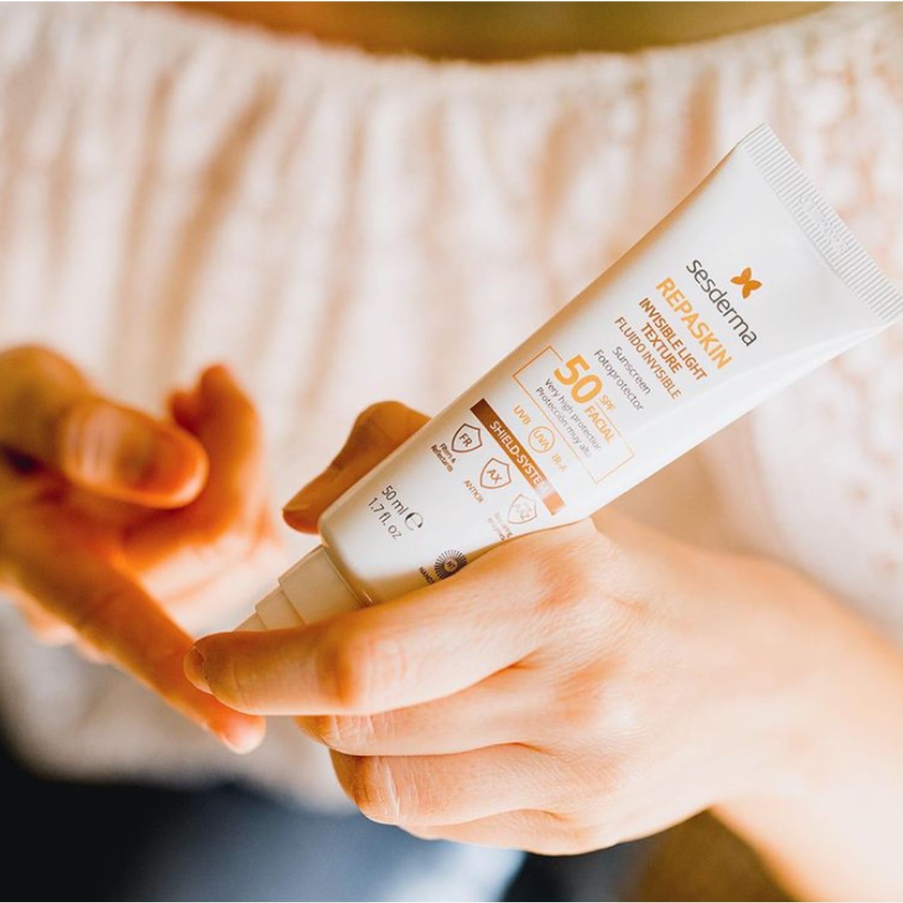 Sesderma Repaskin Invisible Light Texture Facial Sunscreen SPF50 50ml ...