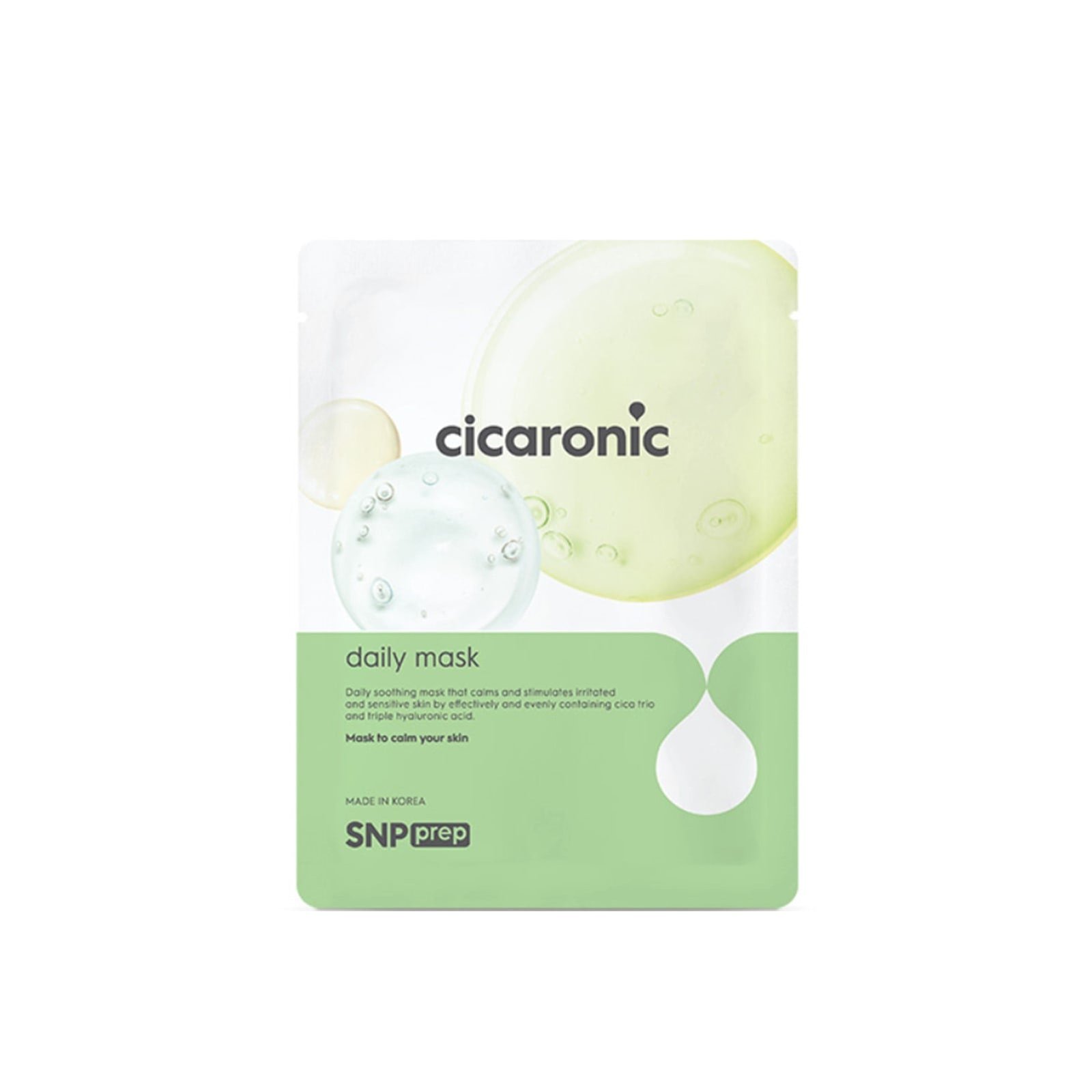 SNP Prep Cicaronic Daily Sheet Mask 20ml Greenland